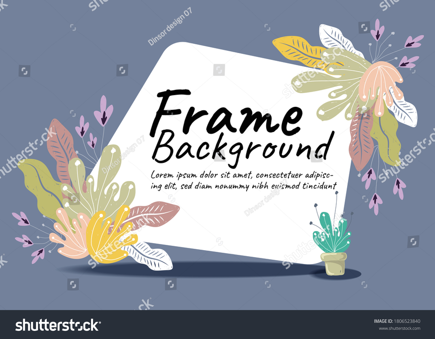 Nature Frame Background Concept Illustration Vector Stock Vector ...