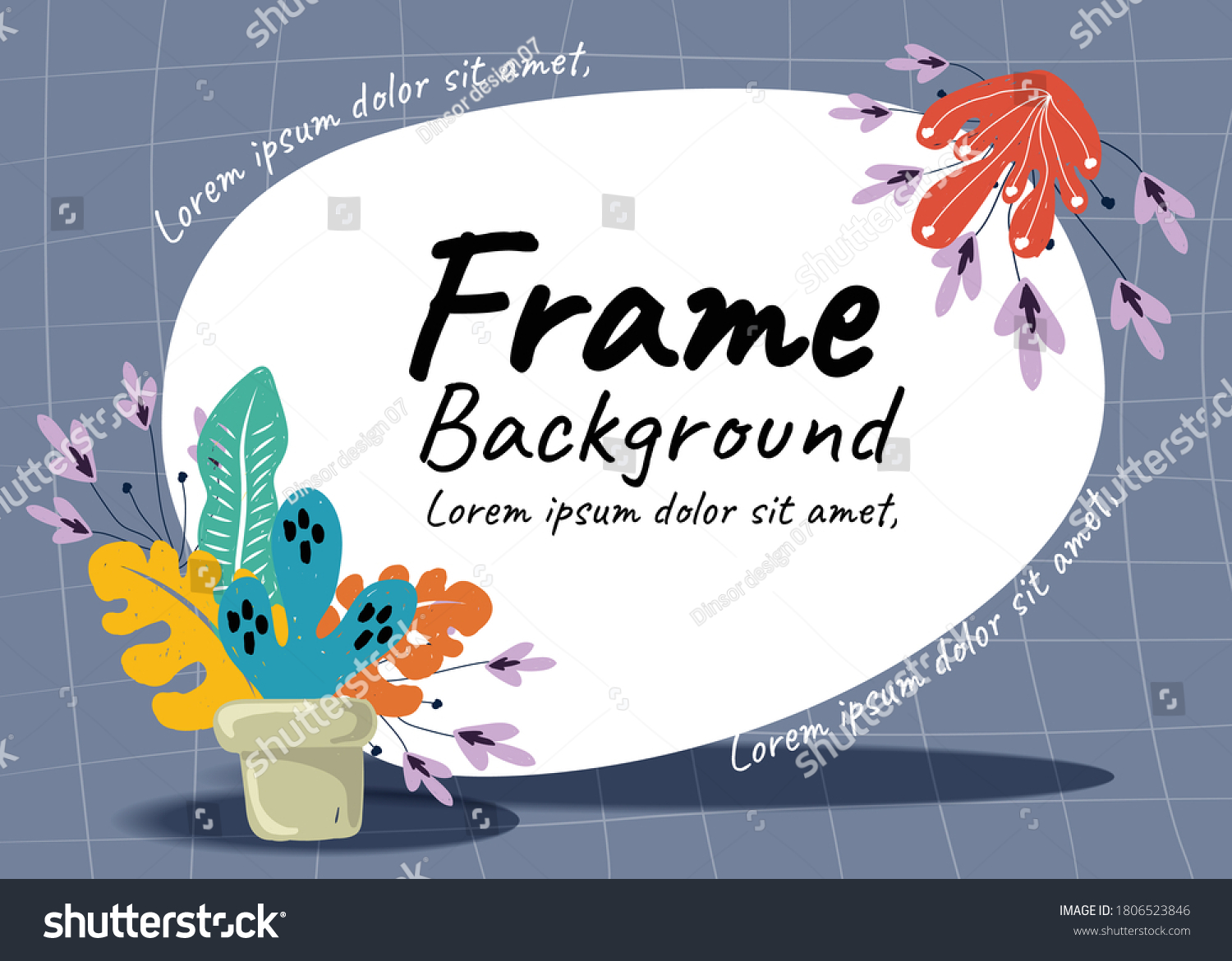 Nature Frame Background Concept Illustration Vector Stock Vector ...
