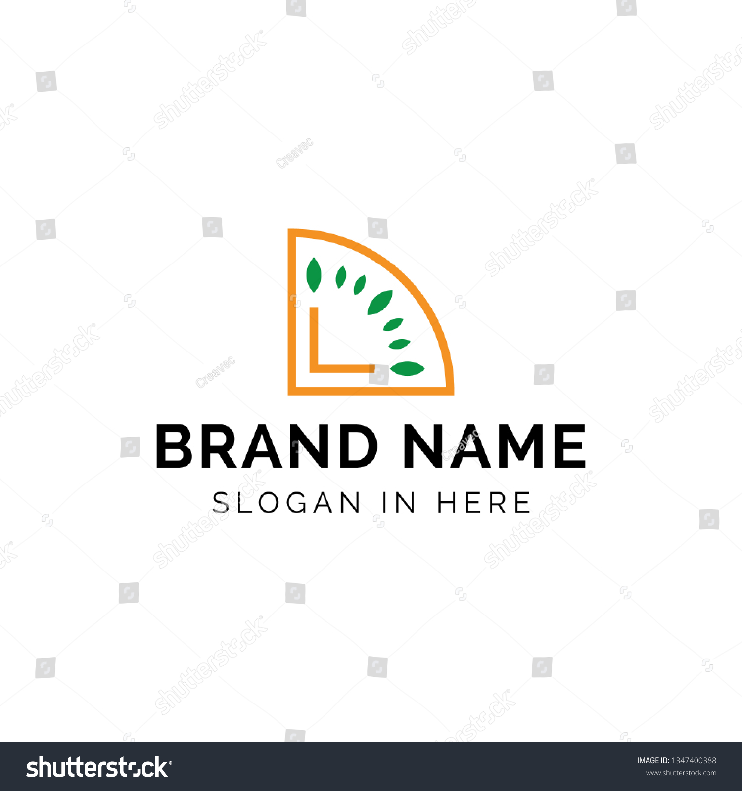 Nature Gram Logo Template Stock Vector (Royalty Free) 1347400388