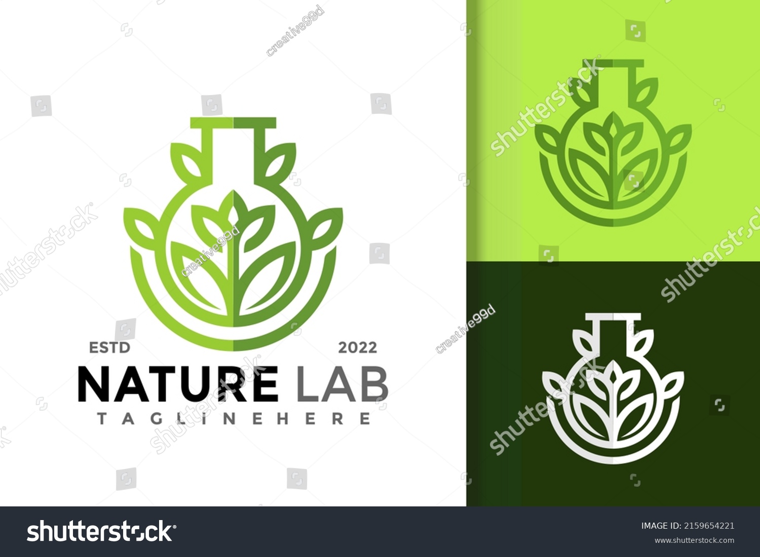 Nature Lab Logo Design Vector Template Stock Vector (Royalty Free ...