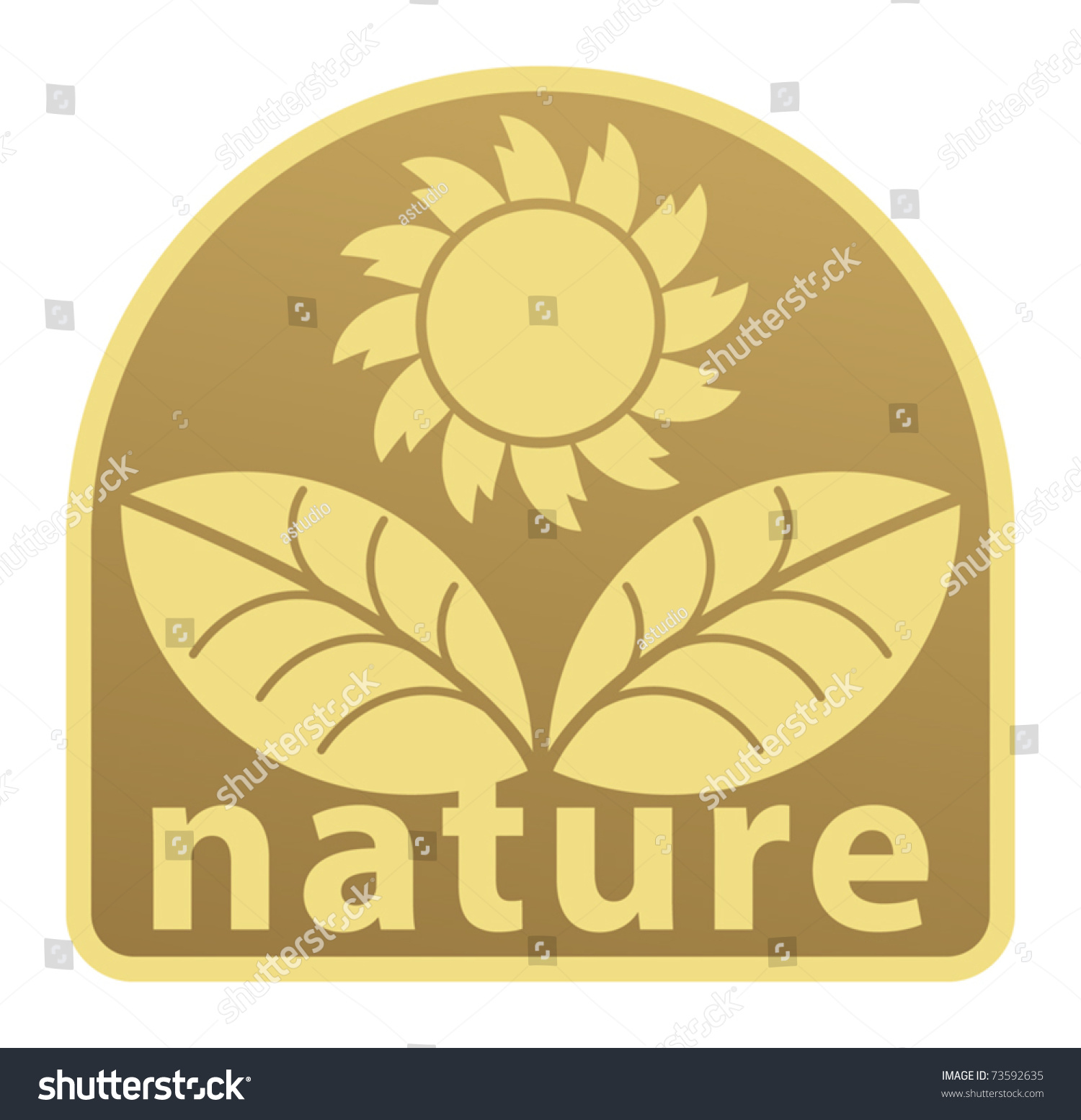 Nature Label Vector Illustration Stock Vector (Royalty Free) 73592635 ...