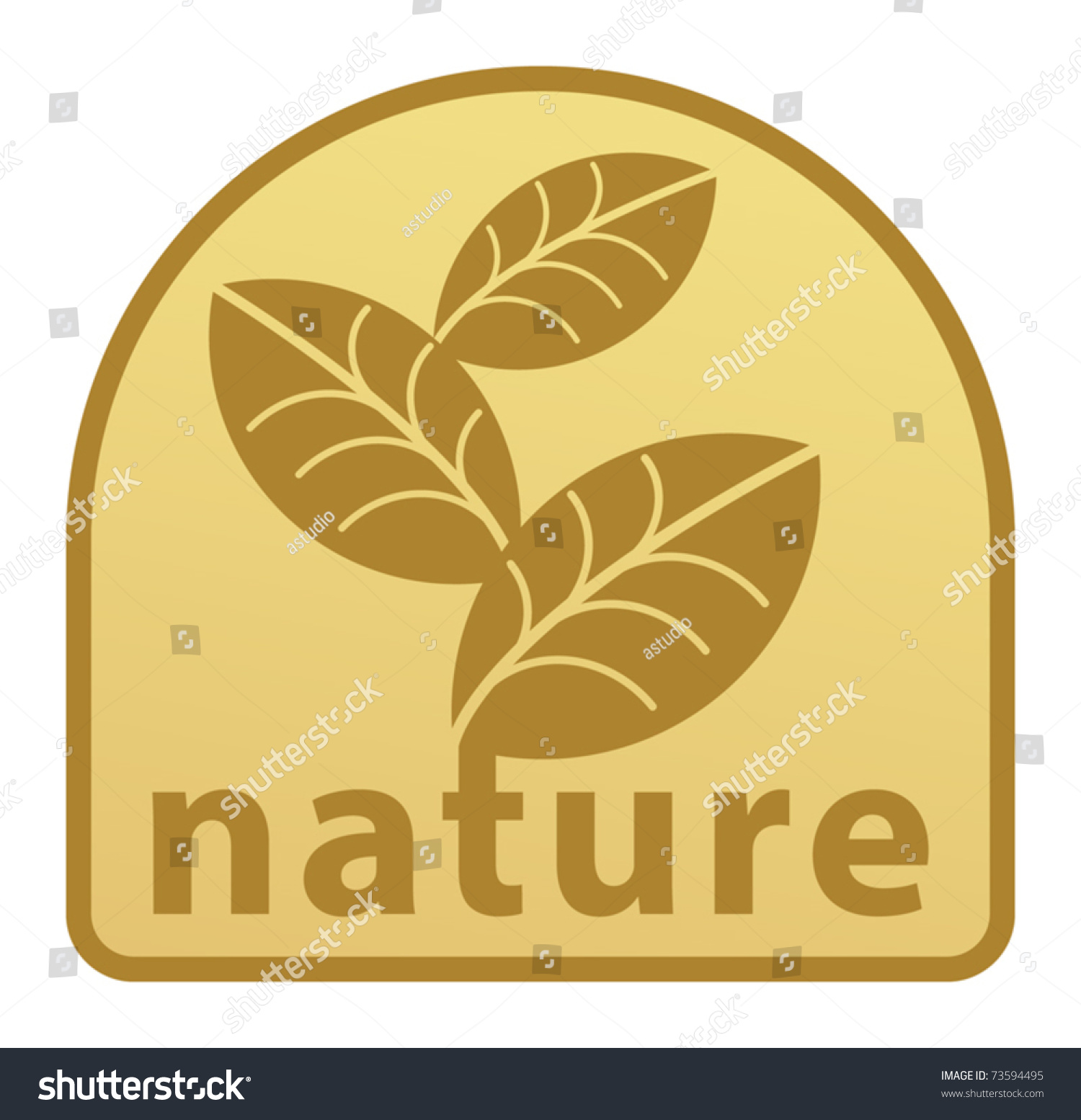 Nature Label Vector Illustration Stock Vector (Royalty Free) 73594495