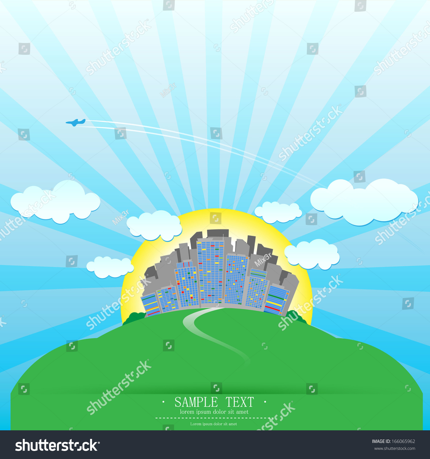 Nature Landscape City Background Vector Stock Vector (Royalty Free ...