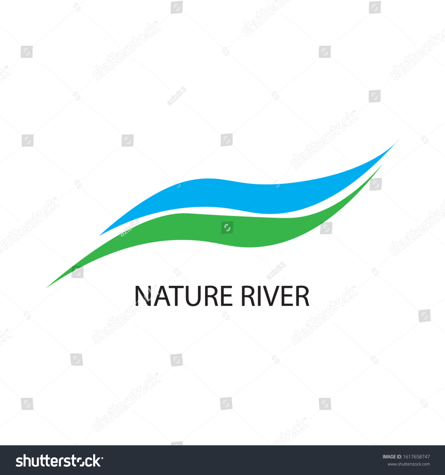 Nature River Icon Logo Vector Stock Vector (Royalty Free) 1617658747 ...