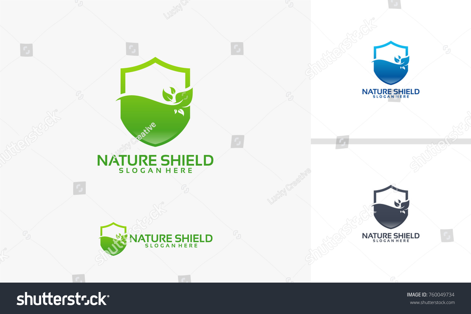 Nature Shield Logo Designs Vector Illustration: vector de stock (libre ...