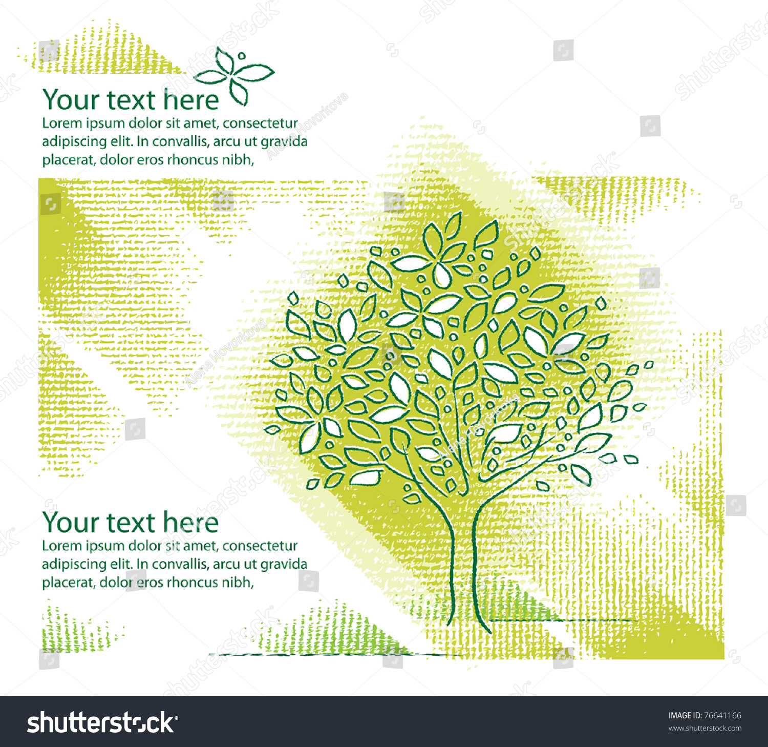 Nature Tree Motive Page Layout Design Stock Vector (Royalty Free) 76641166