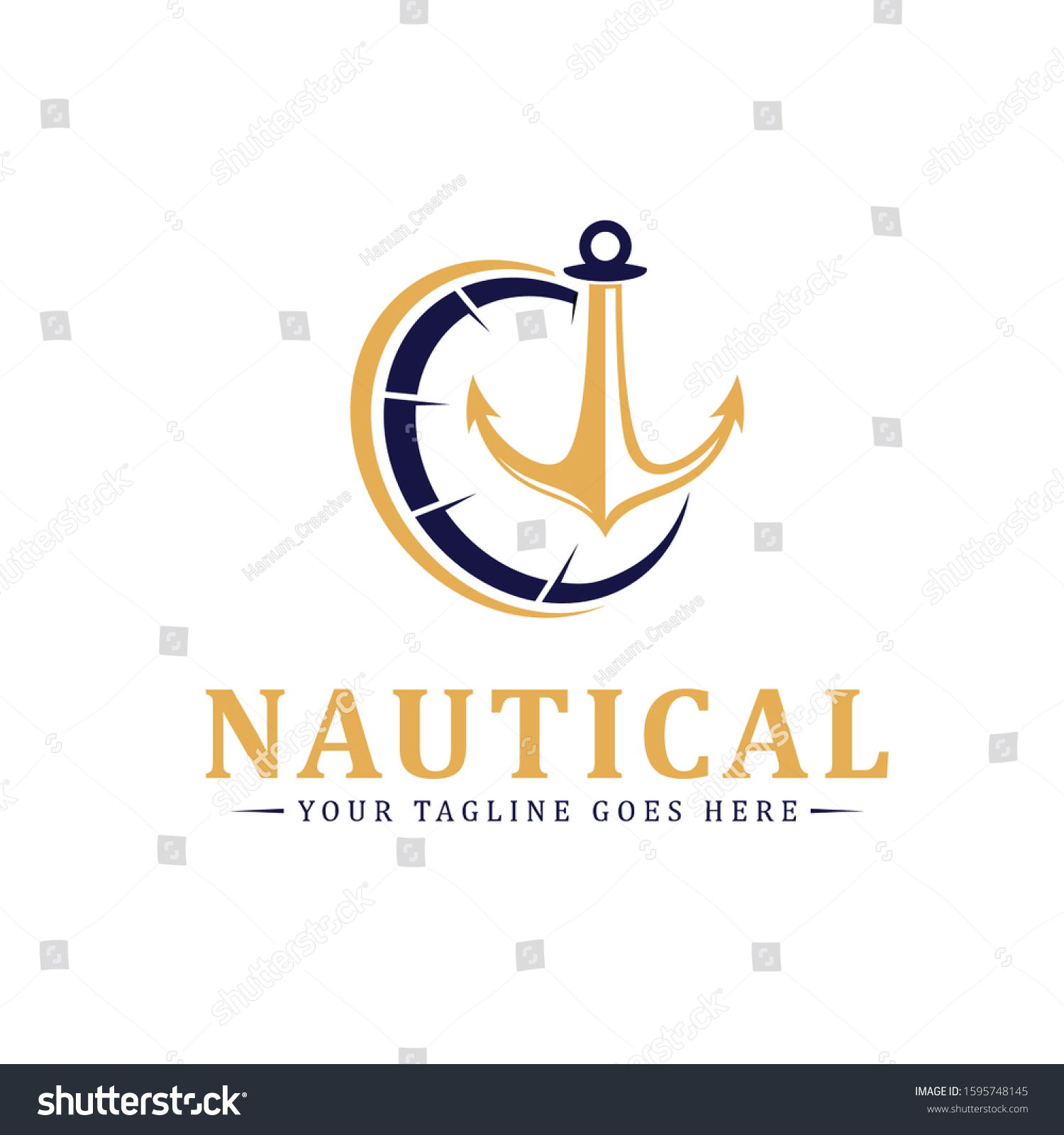 Nautical Logo Design Vector Inspiration Stock Vector (Royalty Free ...