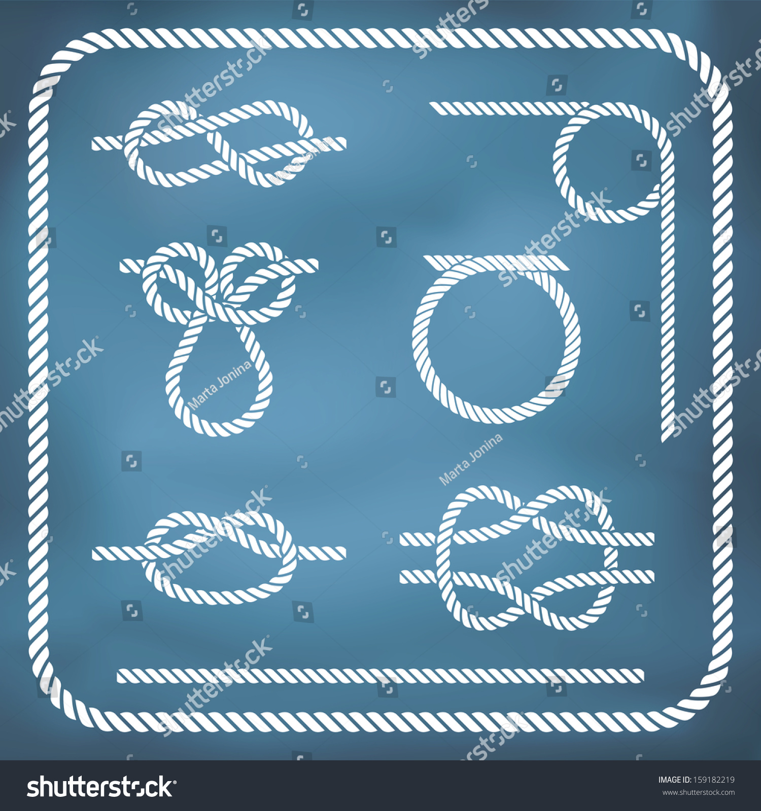 Nautical Rope Knots Vector Gradient Mesh Stock Vector (Royalty Free ...