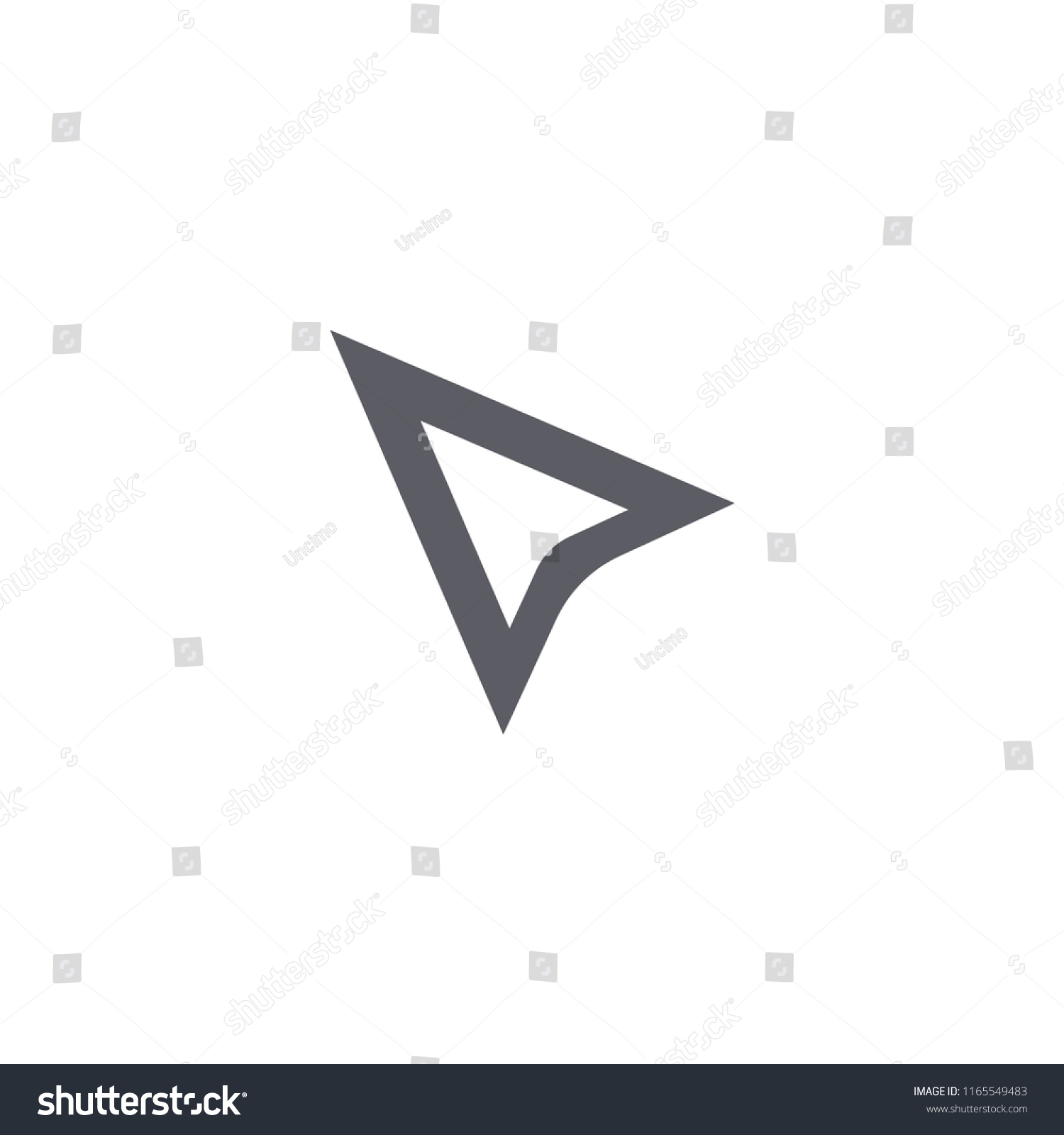 Navigate Modern Simple Outline Vector Icon Stock Vector (Royalty Free ...