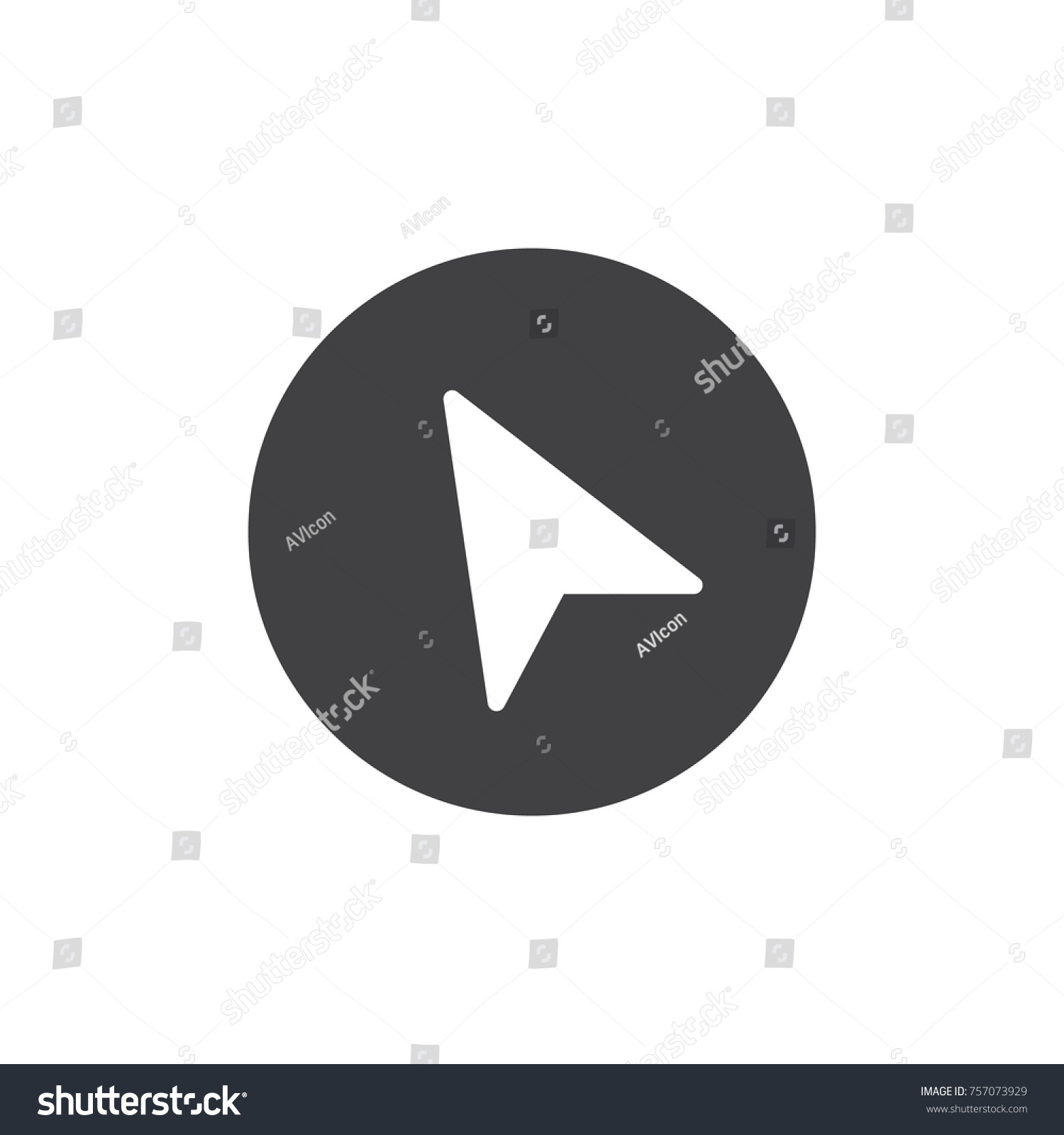 Navigation Cursor Icon Vector Filled Flat Stock Vector (Royalty Free ...