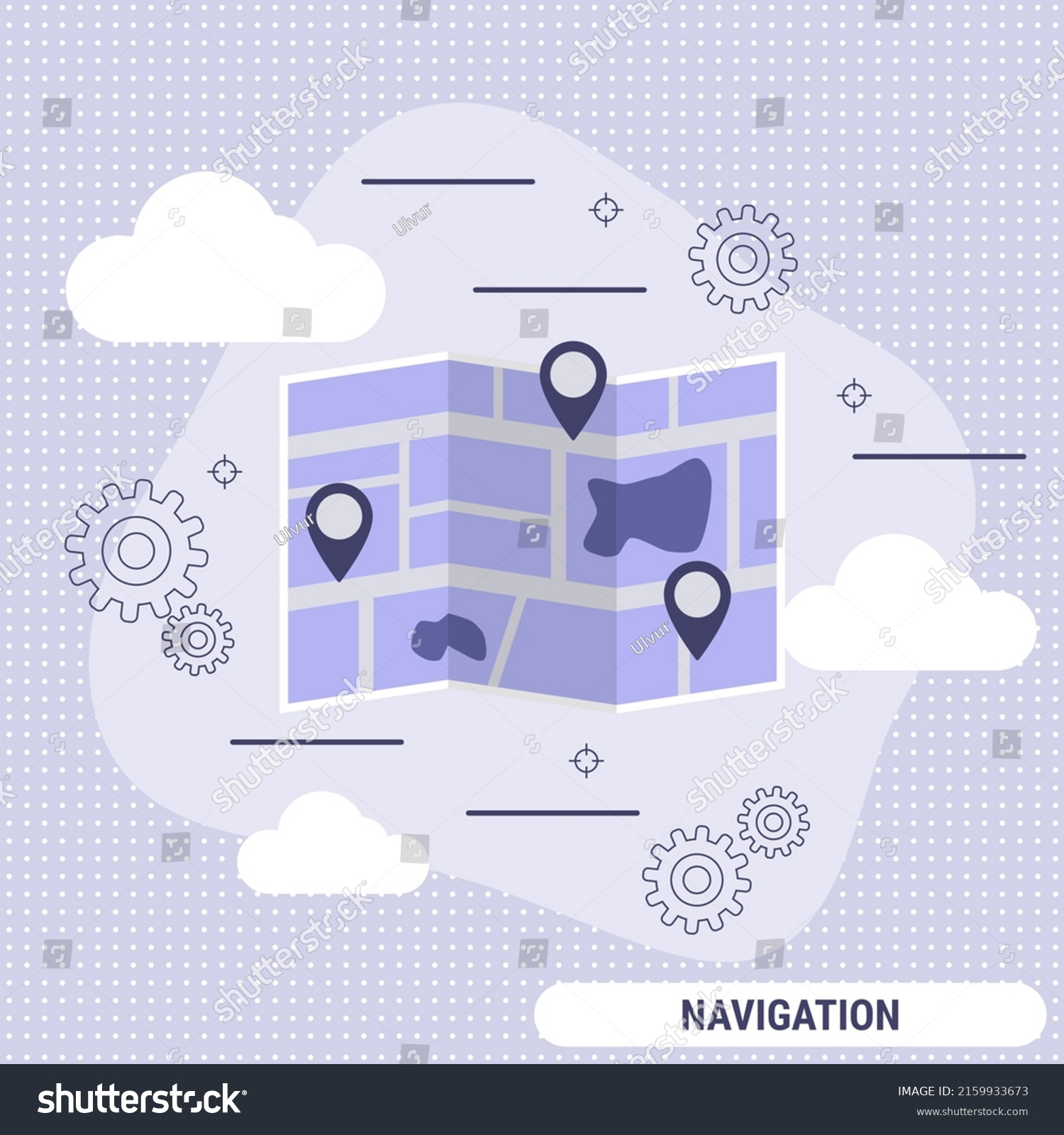Navigation Flat Design Style Vector Concept Stock Vector (Royalty Free ...