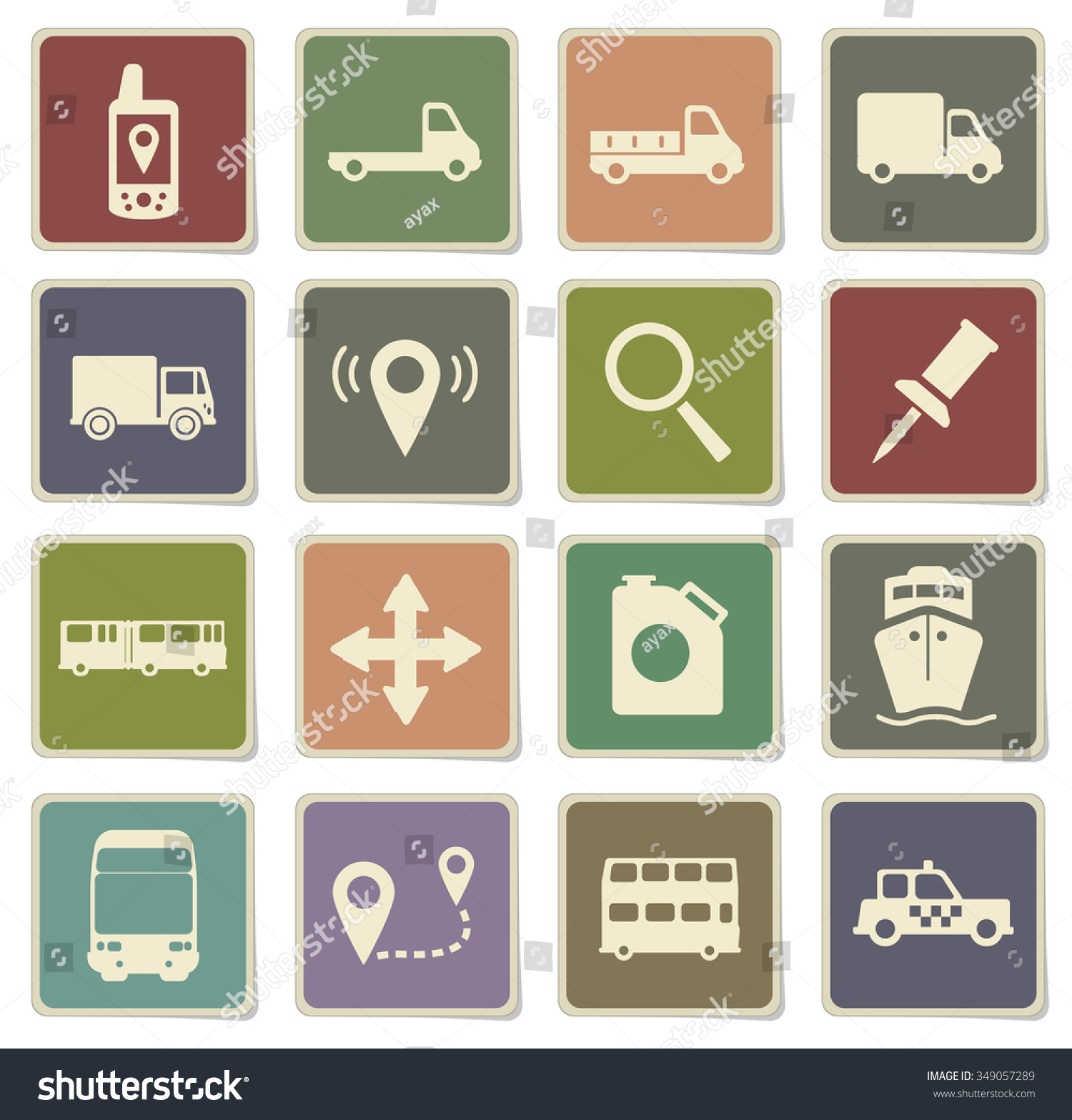 Navigation Label Icons Web Stock Vector (Royalty Free) 349057289 ...
