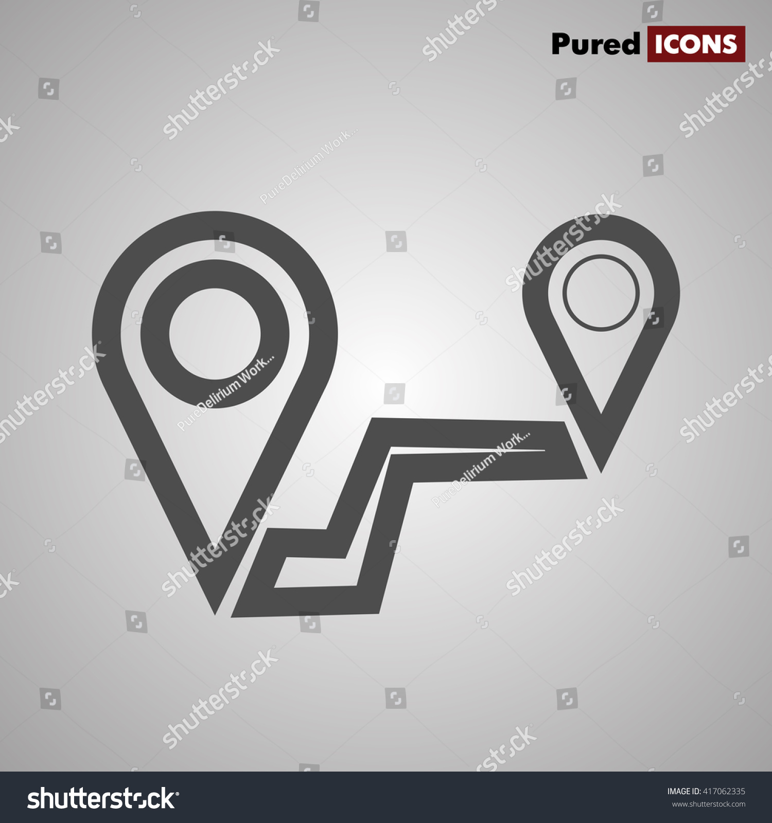 Navigation Marks Icon Stock Vector (Royalty Free) 417062335