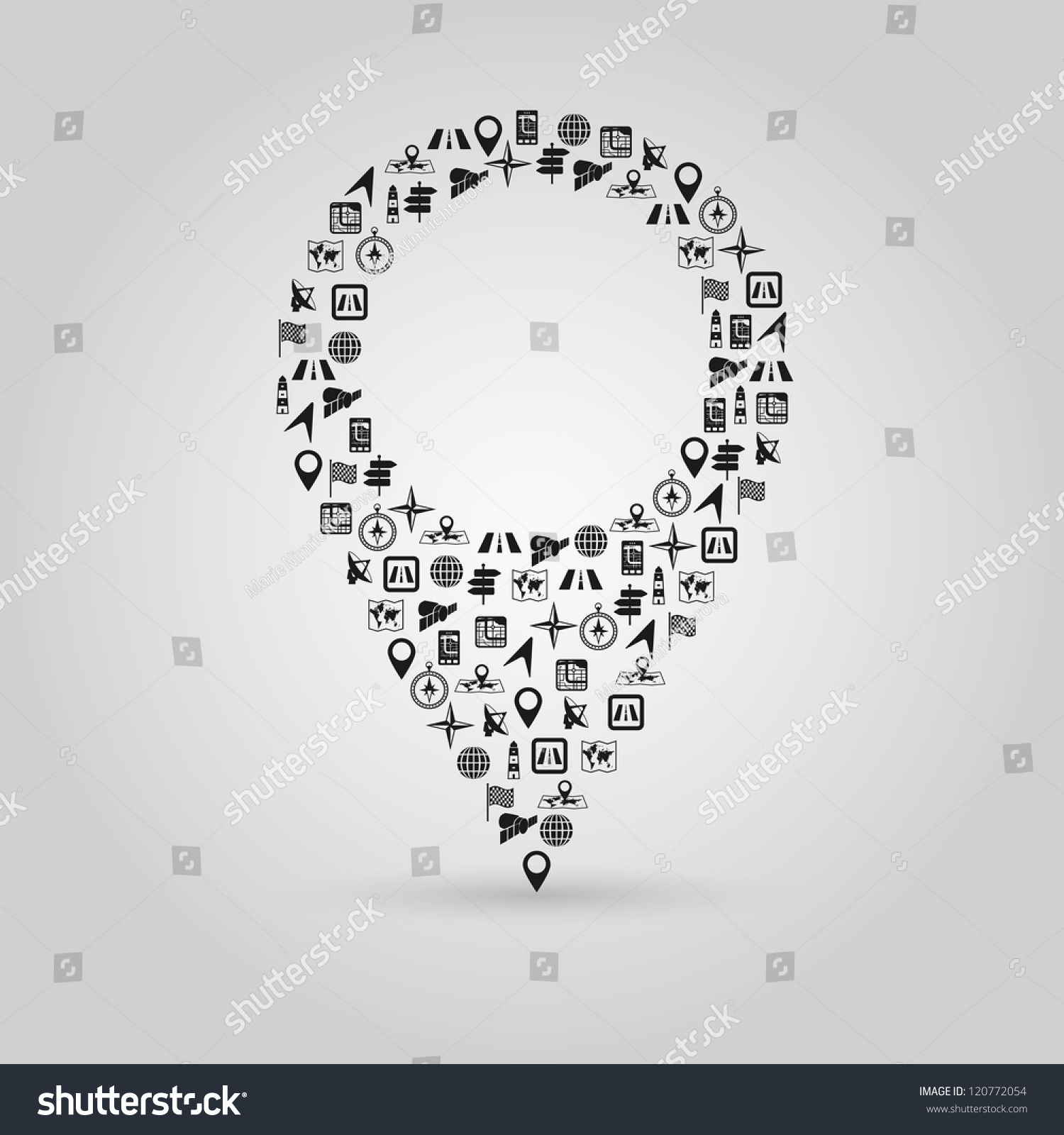 Navigation Sign Navigation Icons Stock Vector (Royalty Free) 120772054