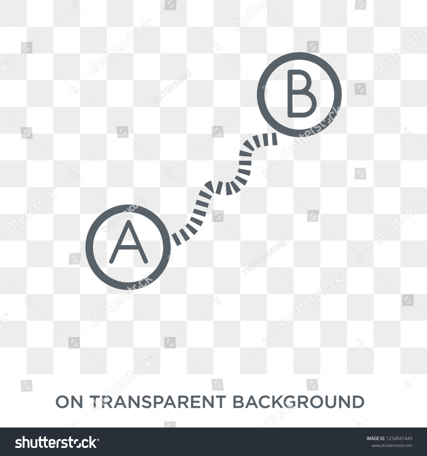 Navigation Trajectory Icon Trendy Flat Vector: vector de stock (libre ...