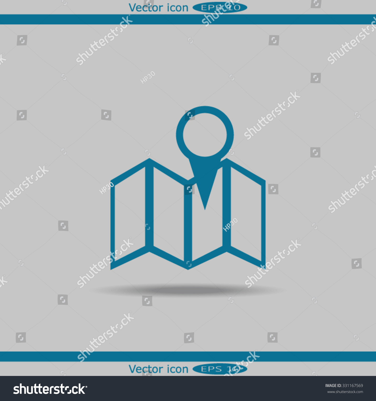 Navigator Guide Itinerary Icon Stock Vector (Royalty Free) 331167569 ...