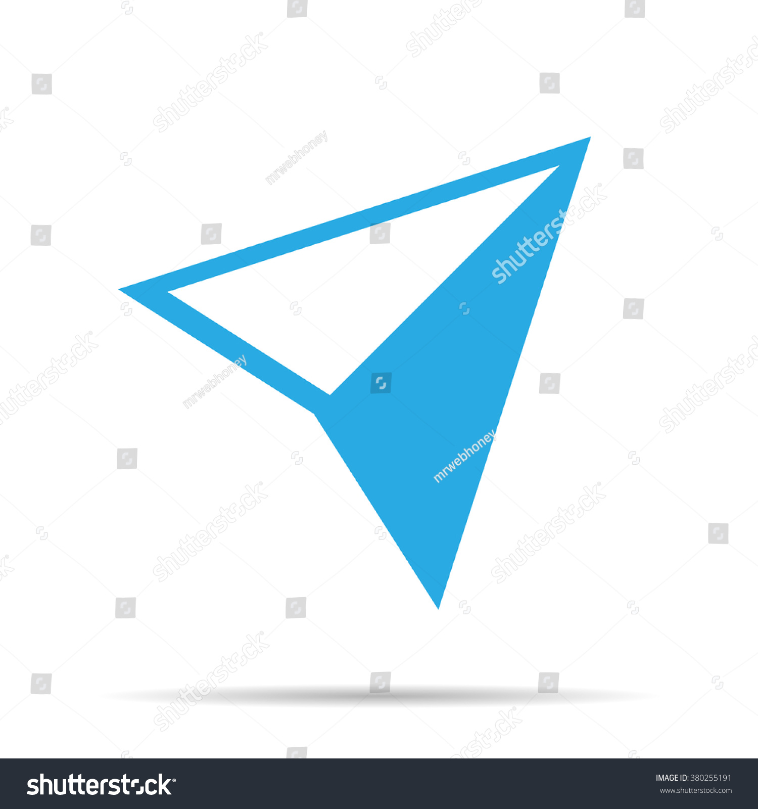 Navigator Sign Shadow Stock Vector (Royalty Free) 380255191