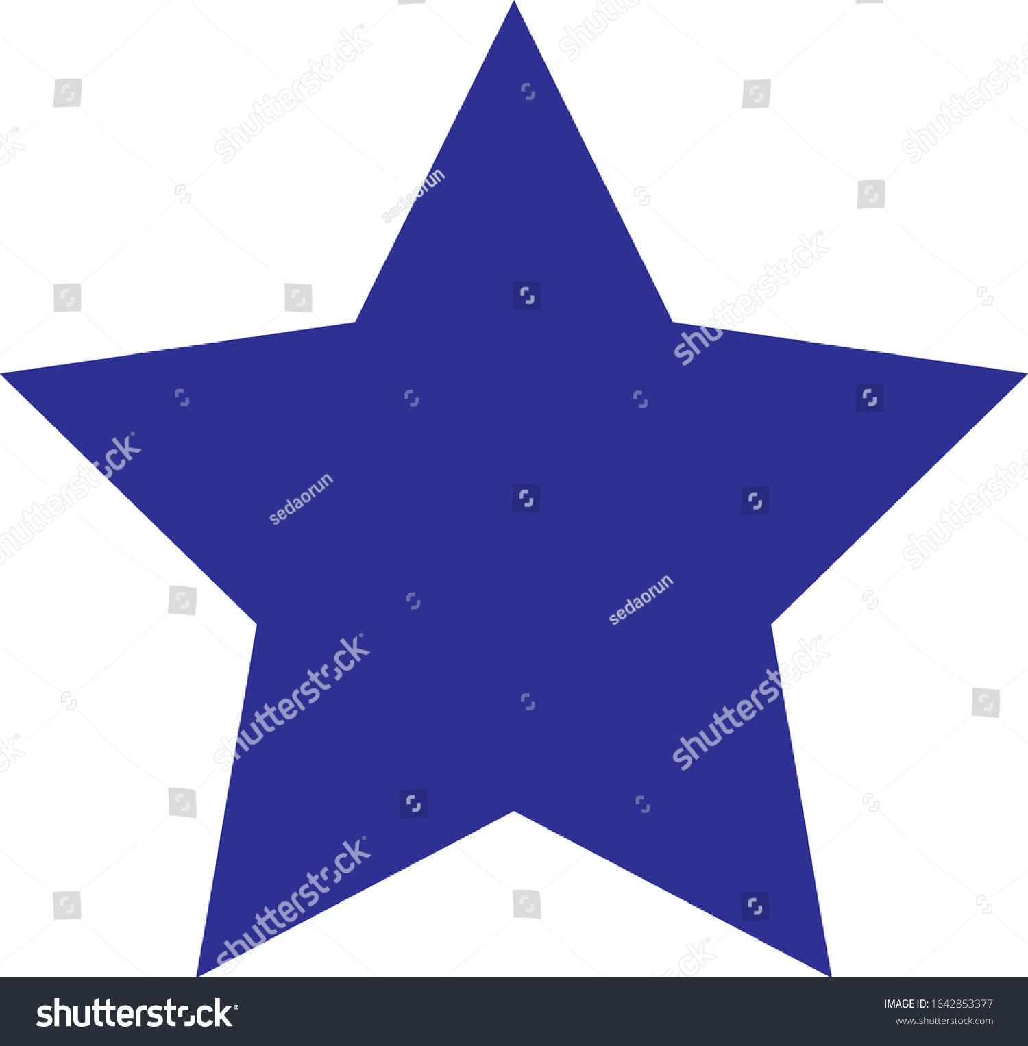 Navy Blue Star Shape On White Stock Vector (Royalty Free) 1642853377 ...