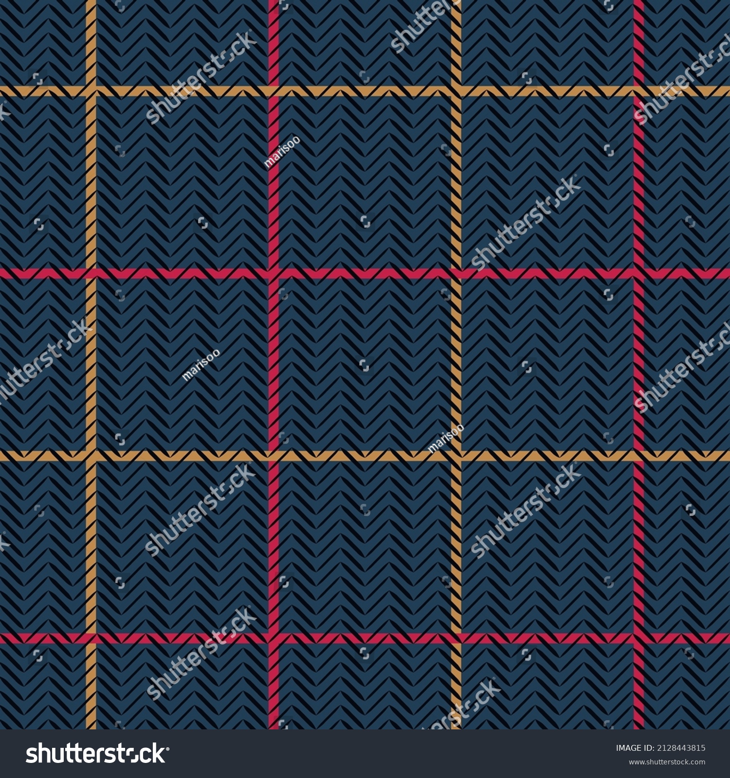Navy Blue Tweed Check Texture Seamless Stock Vector (Royalty Free ...