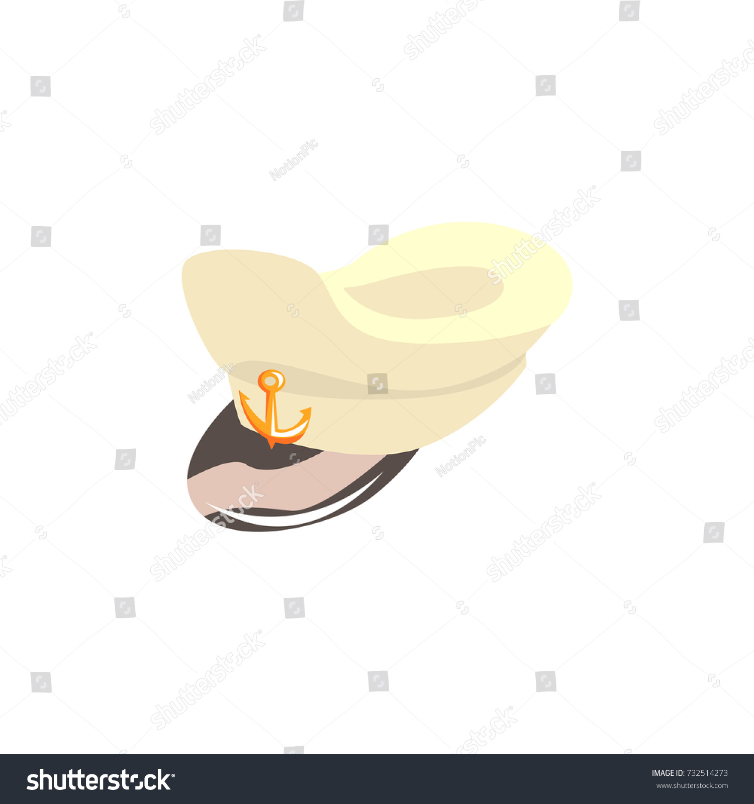 Navy Captain Hat Vector Illustration Stock Vector (Royalty Free ...
