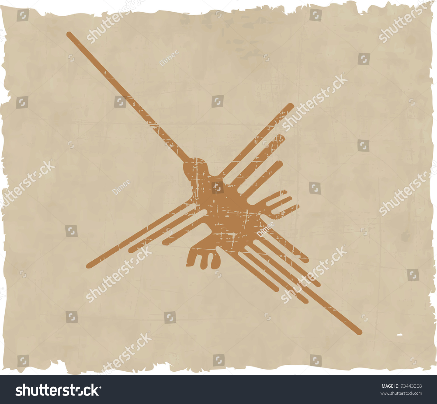 Nazca Lines Set Vector Illustration: เวกเตอร์สต็อก (ปลอดค่าลิขสิทธิ์ ...