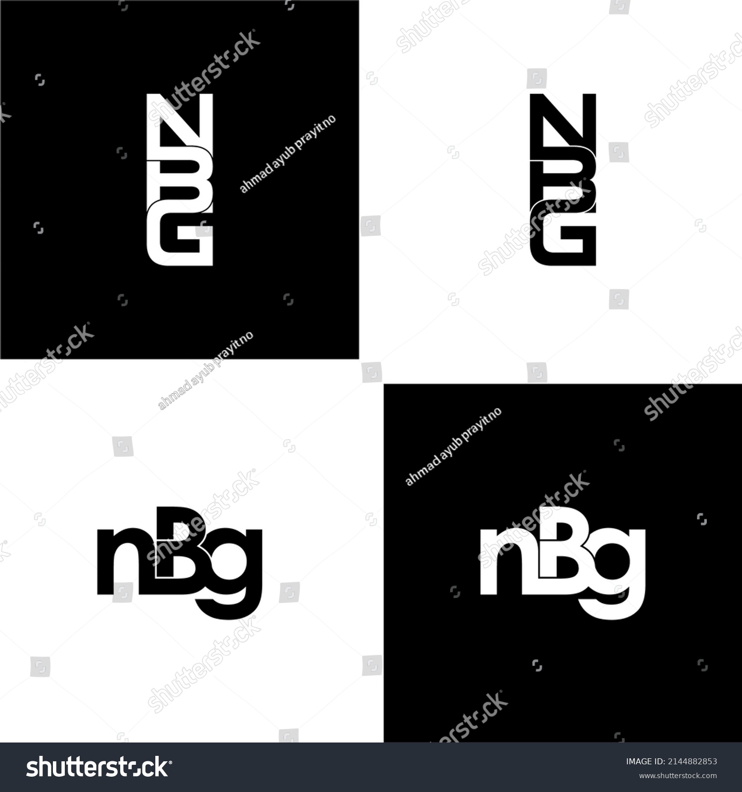 Nbg Initial Letter Monogram Logo Design Stock Vector (Royalty Free ...