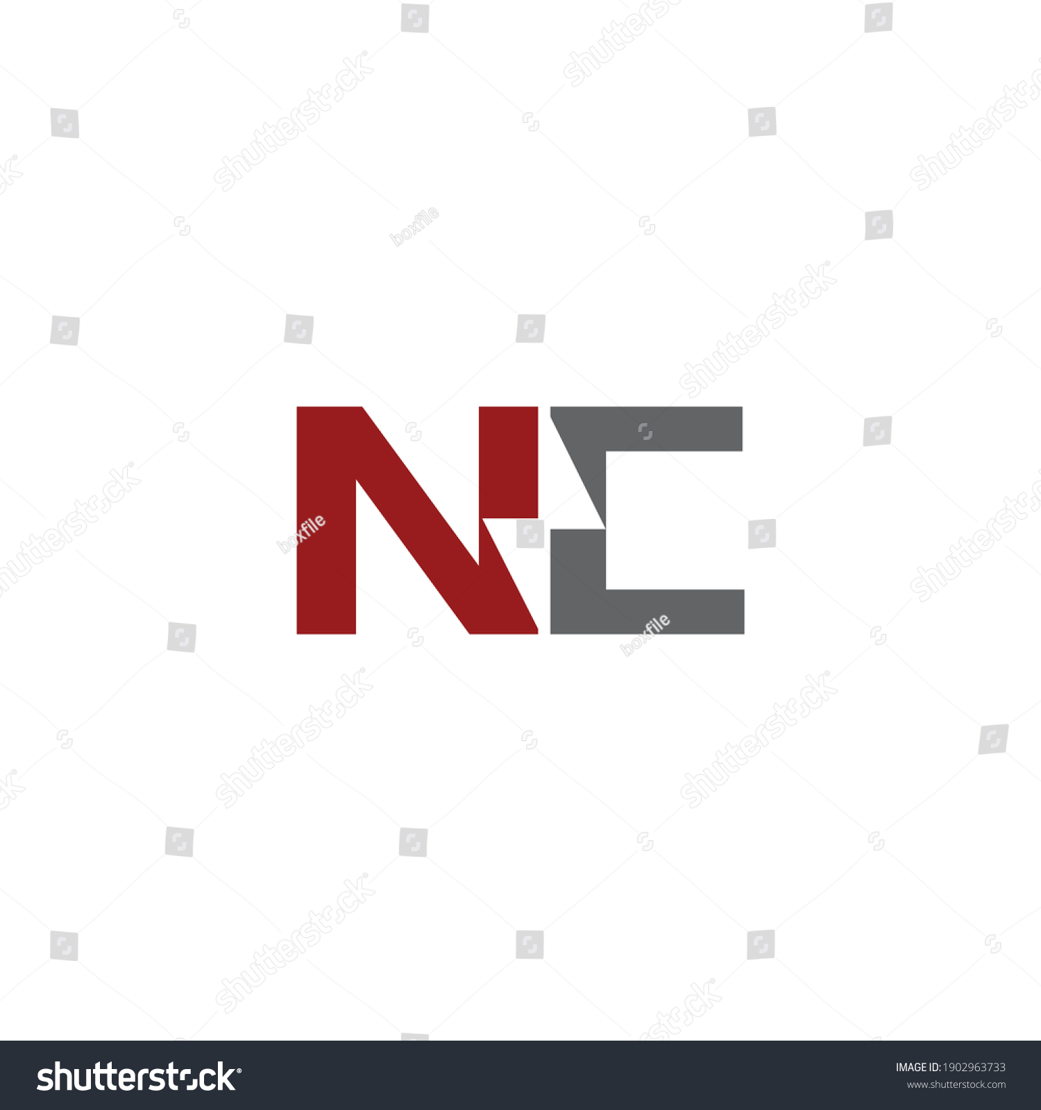 Nc Initial Electric Logo Design Vector Stock Vector (Royalty Free ...