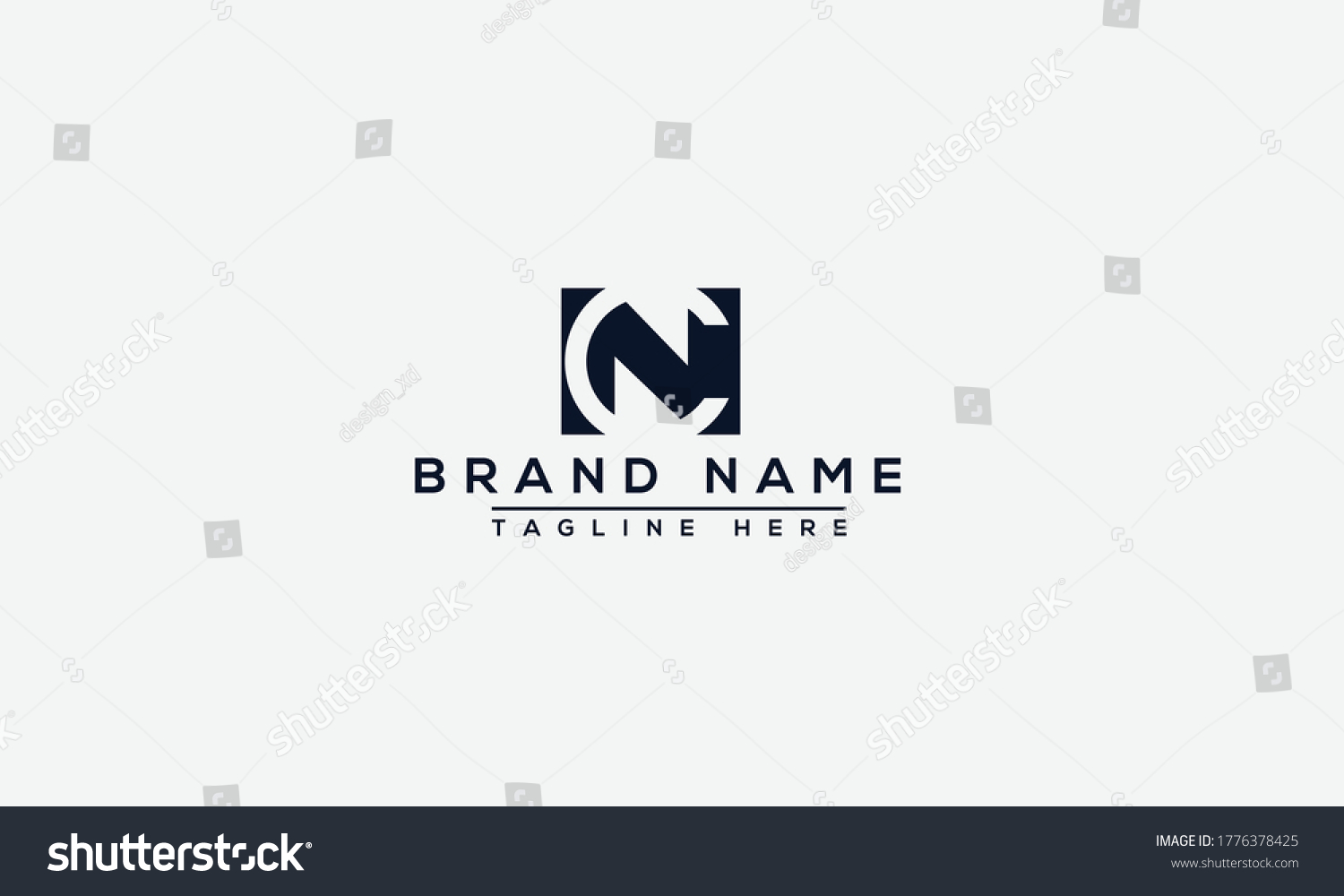 Nc Logo Design Template Vector Graphic Stock Vector (Royalty Free ...