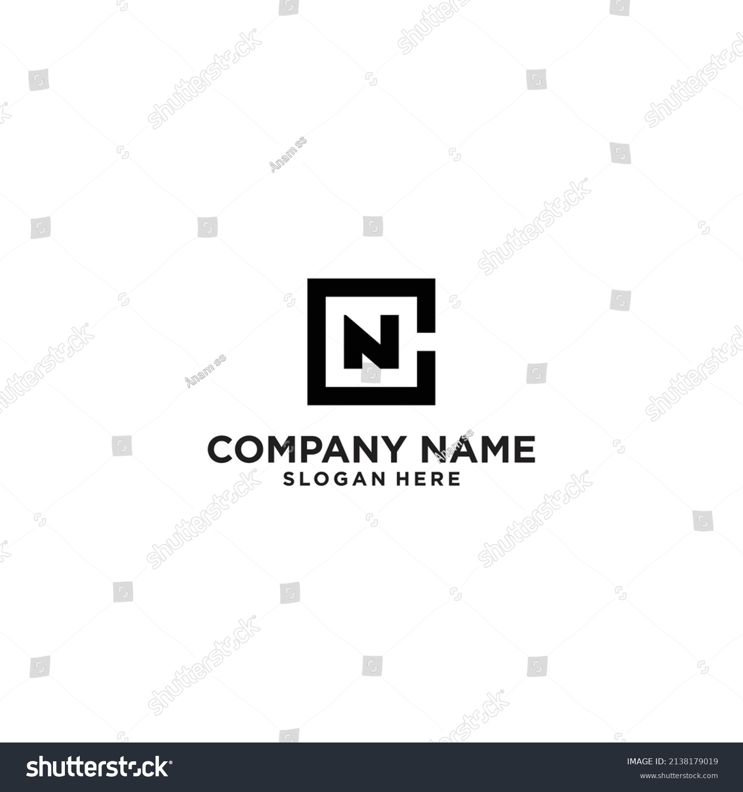 Nc Logo Design Template Vector Graphic Stock Vector (Royalty Free ...