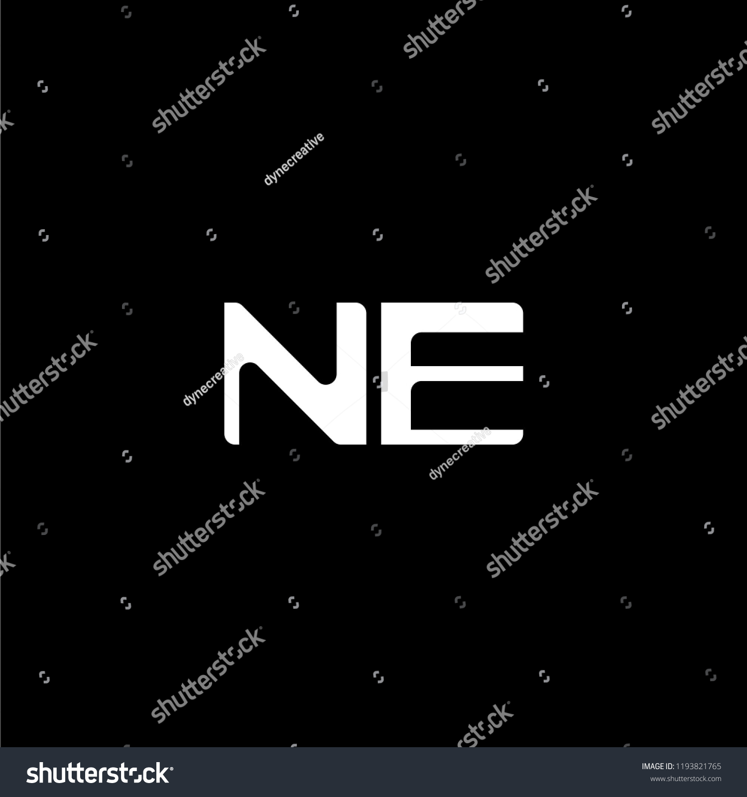 Ne Letter Logo Design Vector Stock Vector (Royalty Free) 1193821765