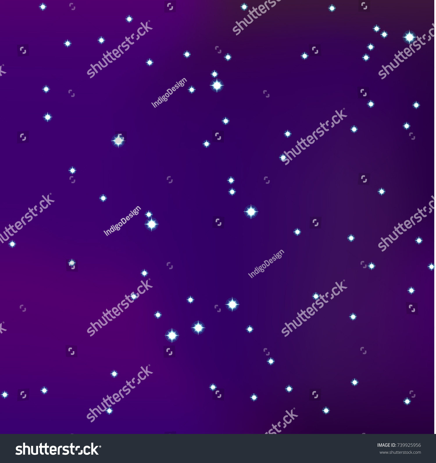 Nebula Violet Night Sky Stock Vector (Royalty Free) 739925956 ...