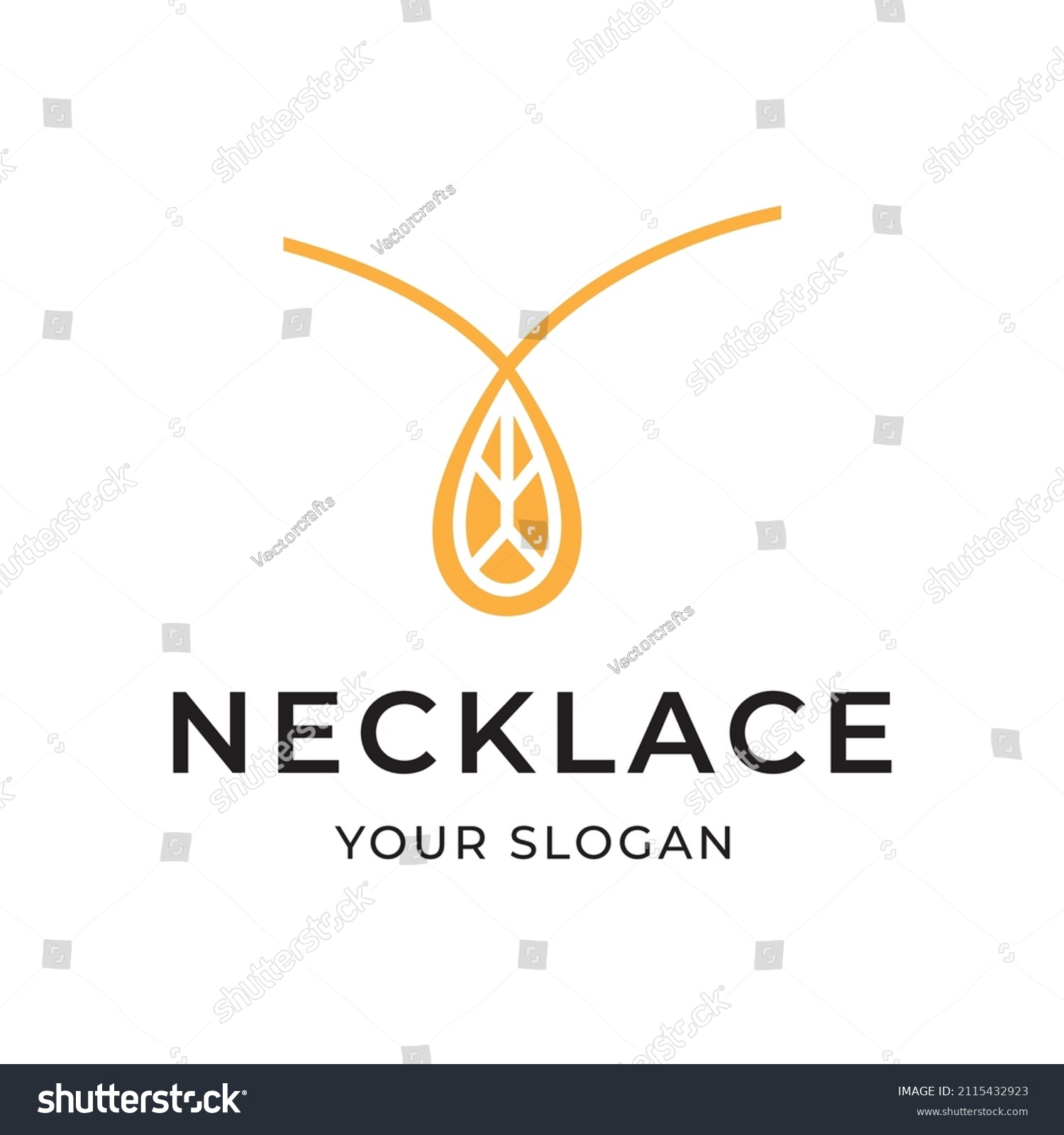 Necklace Logo Design Template Vector Isolated Stock Vector (Royalty ...