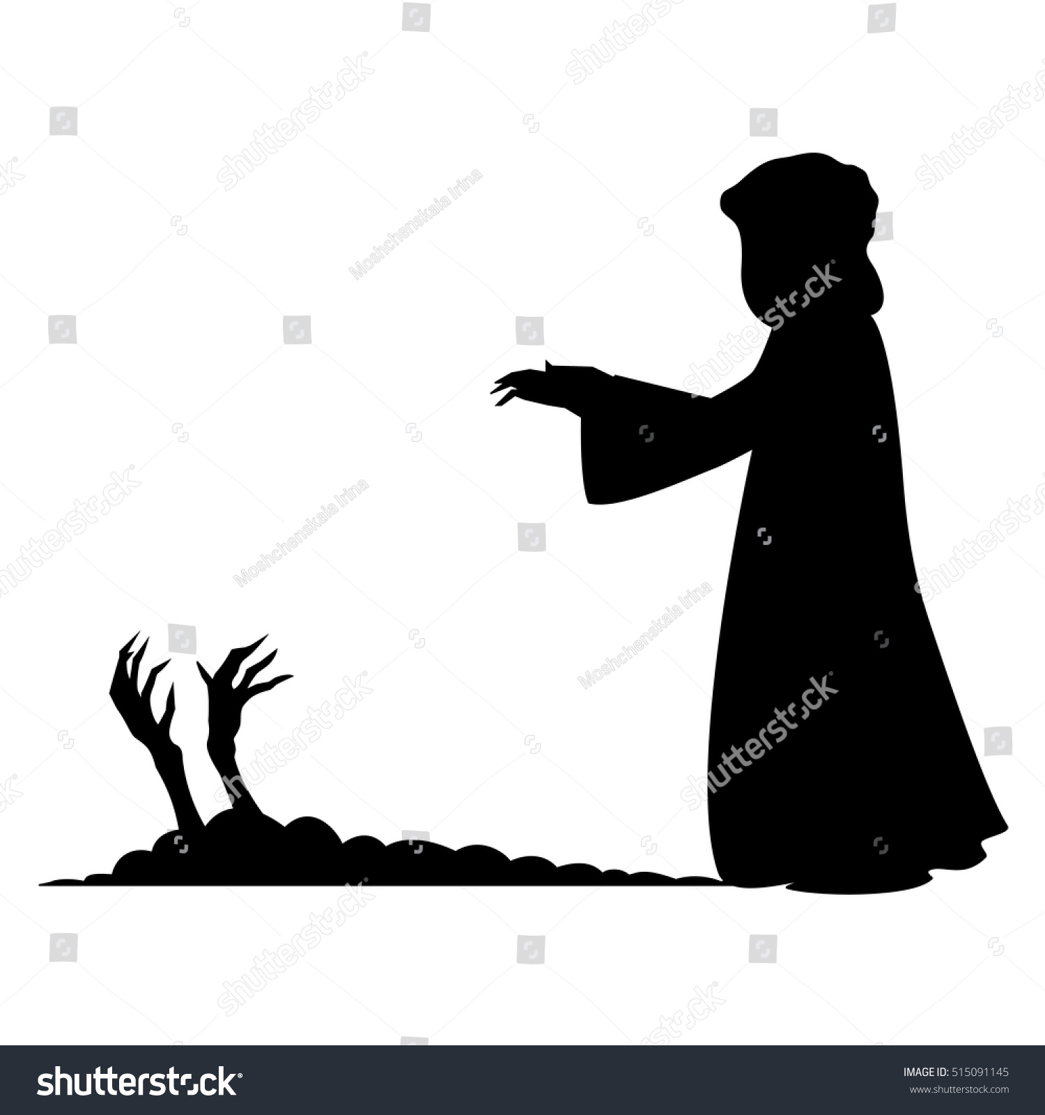Necromancer Silhouette Stock Vector (Royalty Free) 515091145 | Shutterstock