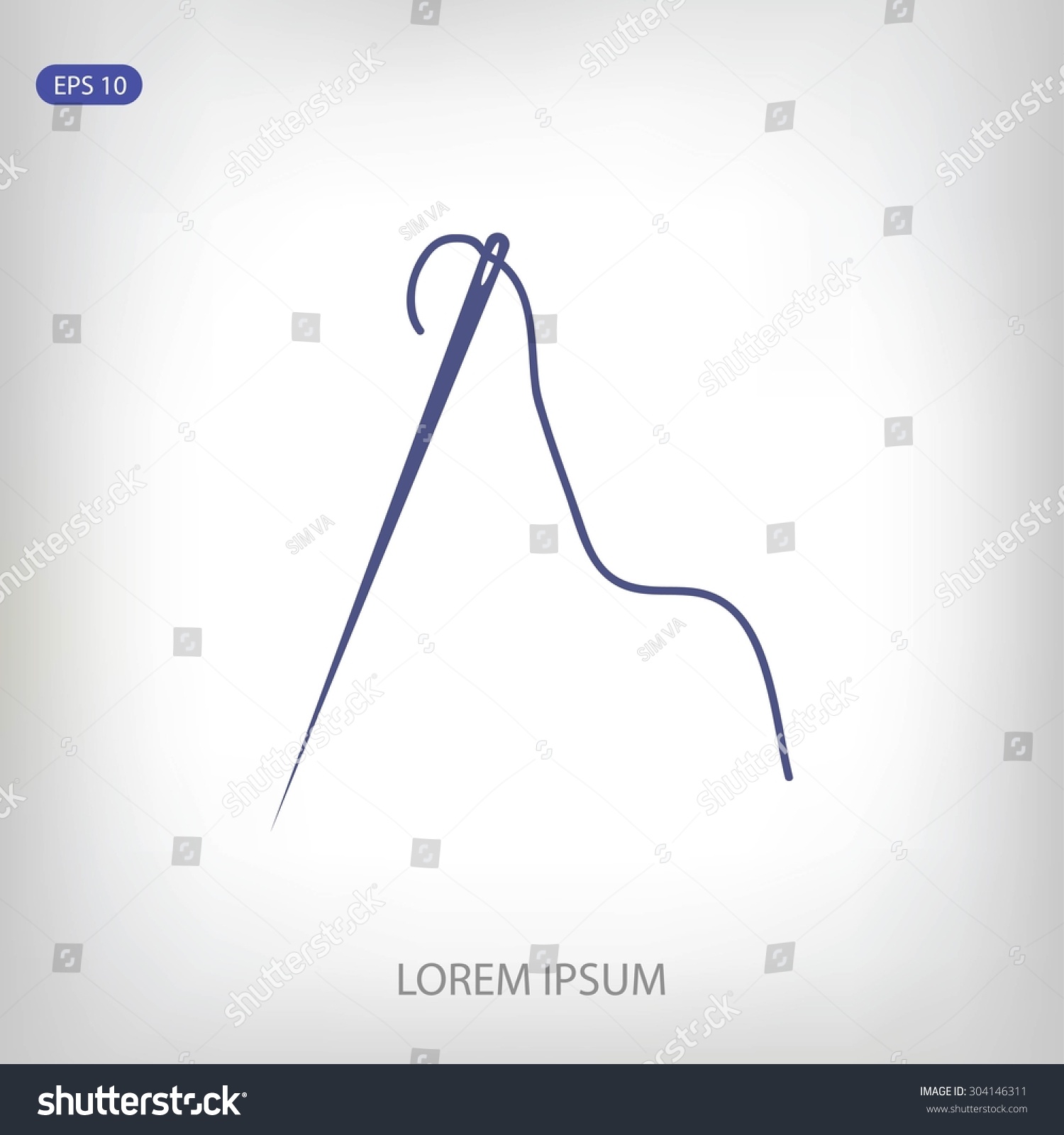 Needle Icon Stock Vector (Royalty Free) 304146311 | Shutterstock