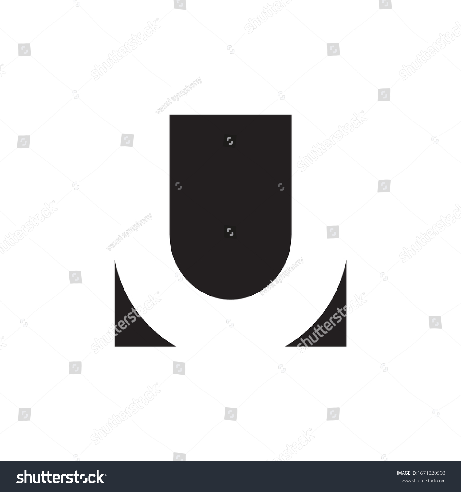 Negative Space Alphabet Logo Design Stock Vector (Royalty Free ...