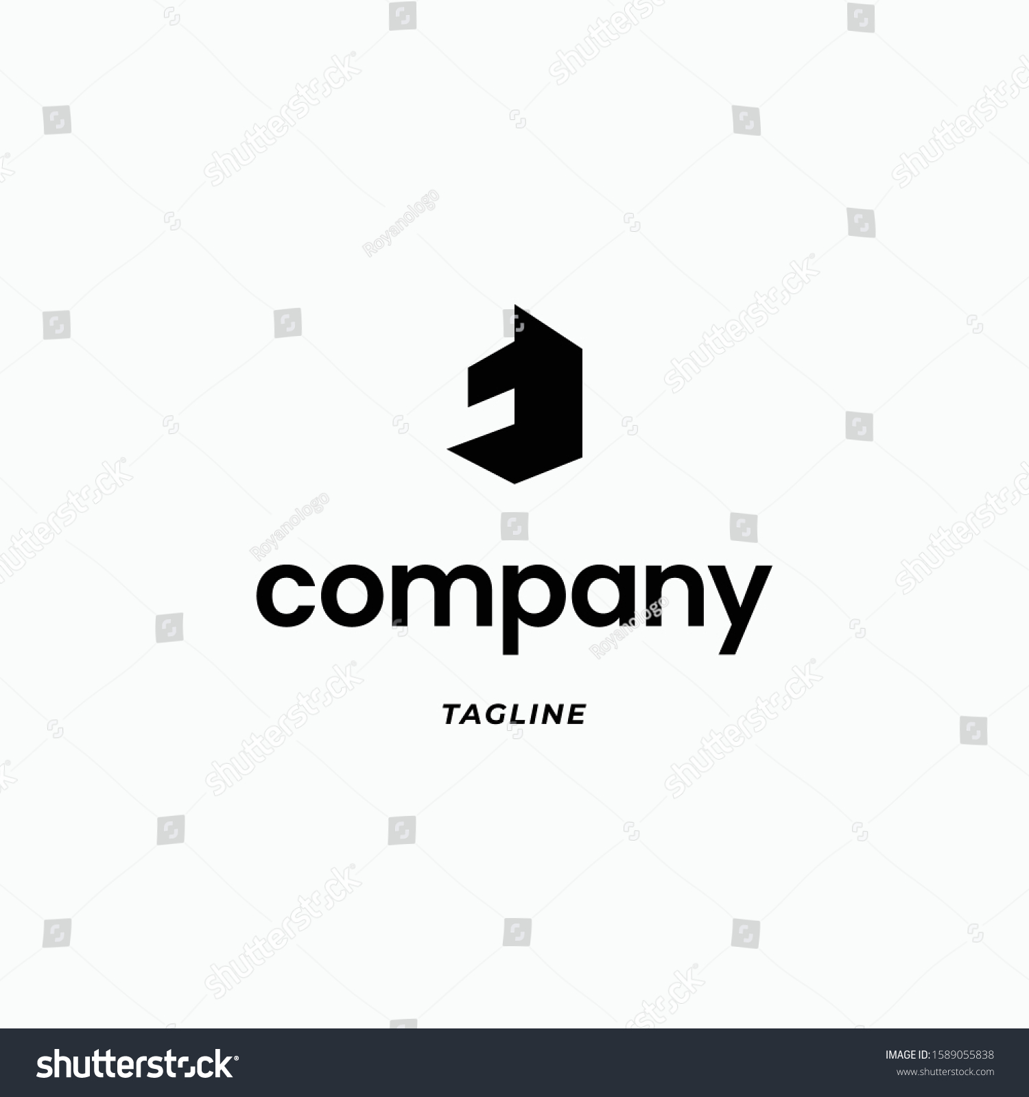 Negative Space Letter C Logo Concept Stock Vector (Royalty Free ...