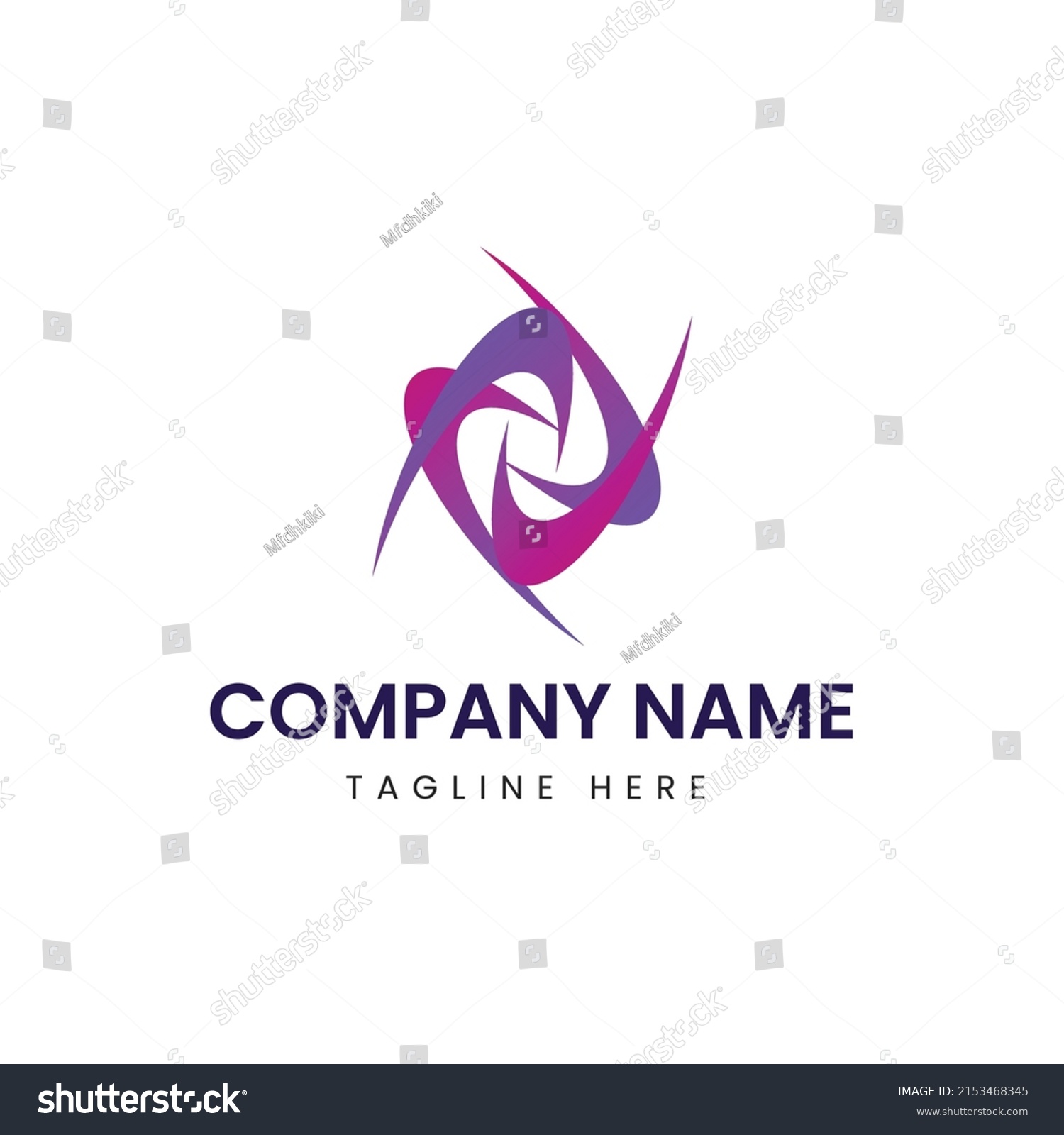 Negative Space Logo Minimalist Design Stock Vector (Royalty Free ...