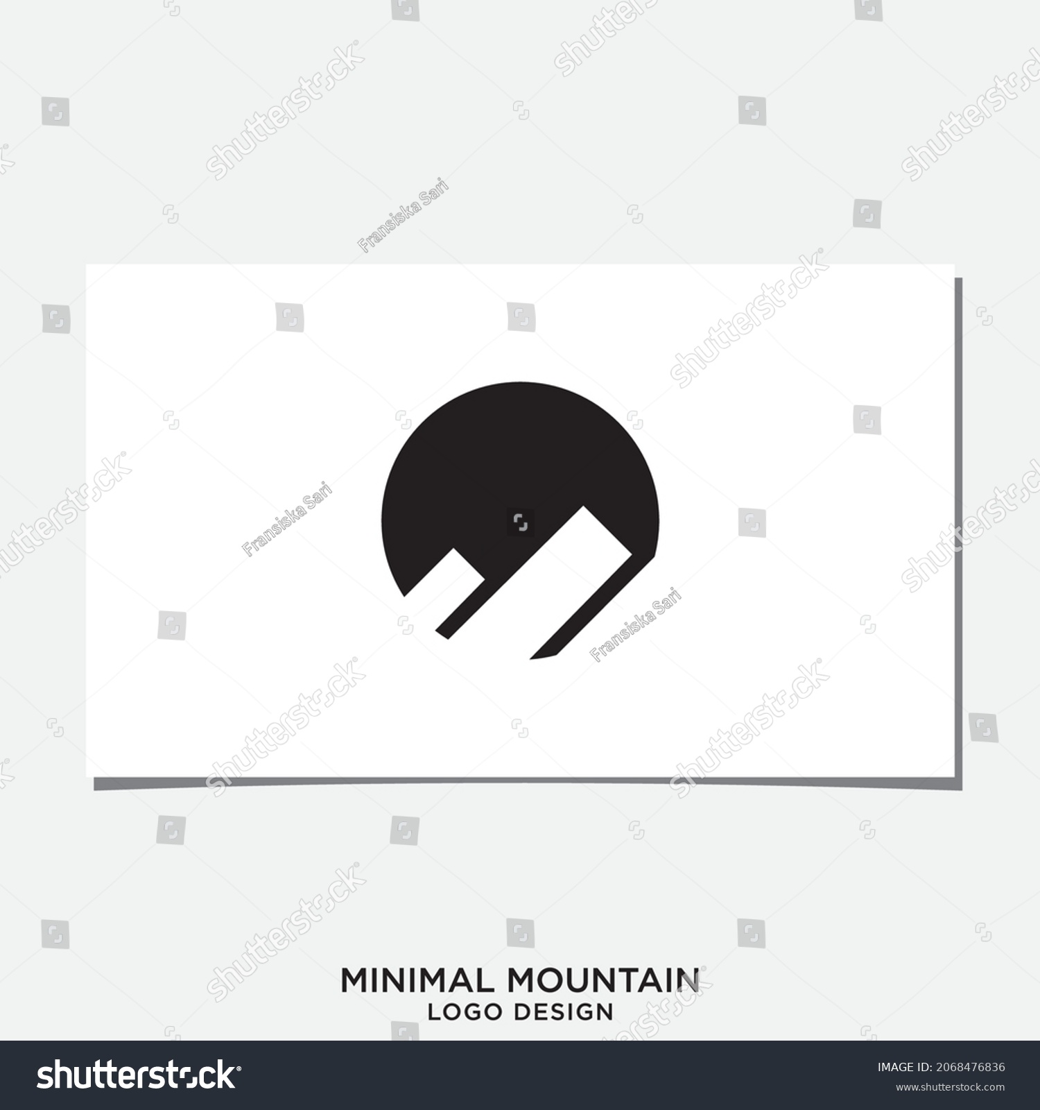Negative Space Mountain Logo Design Stock Vector (Royalty Free ...