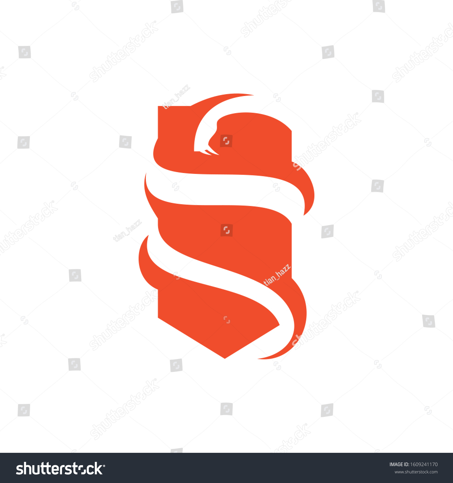 Negative Space Snake Logo Design Template Stock Vector (Royalty Free ...