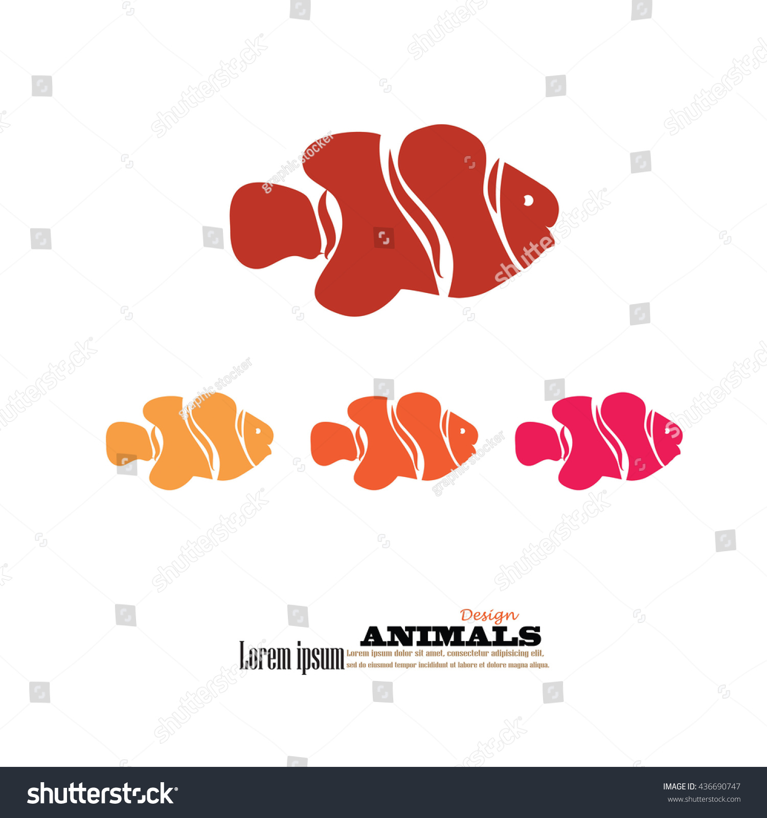 Nemo Fishbeautiful Fish Vector Illustration: vector de stock (libre de ...