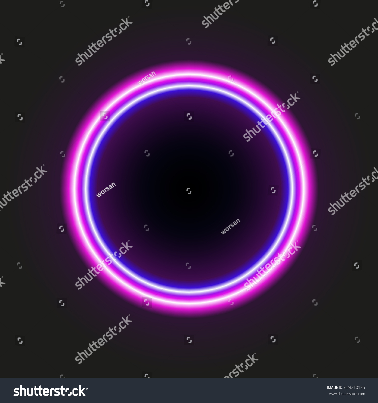 Neon Abstract Round Circle Vector Illustration Stock Vector (Royalty ...