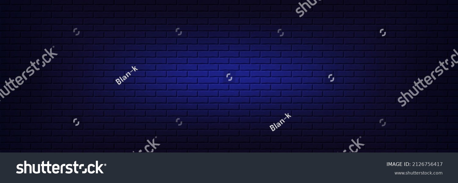 Neon Light Brick Pattern Wall Background Stock Vector (Royalty Free ...