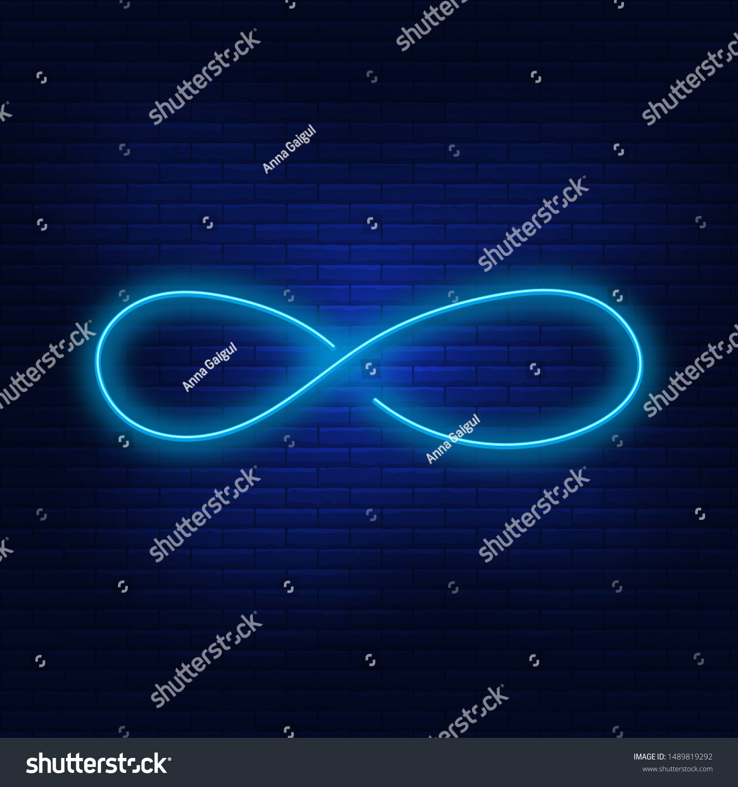 Neon Lights Infinity Bright Infinity Modern Stock Vector (Royalty Free ...