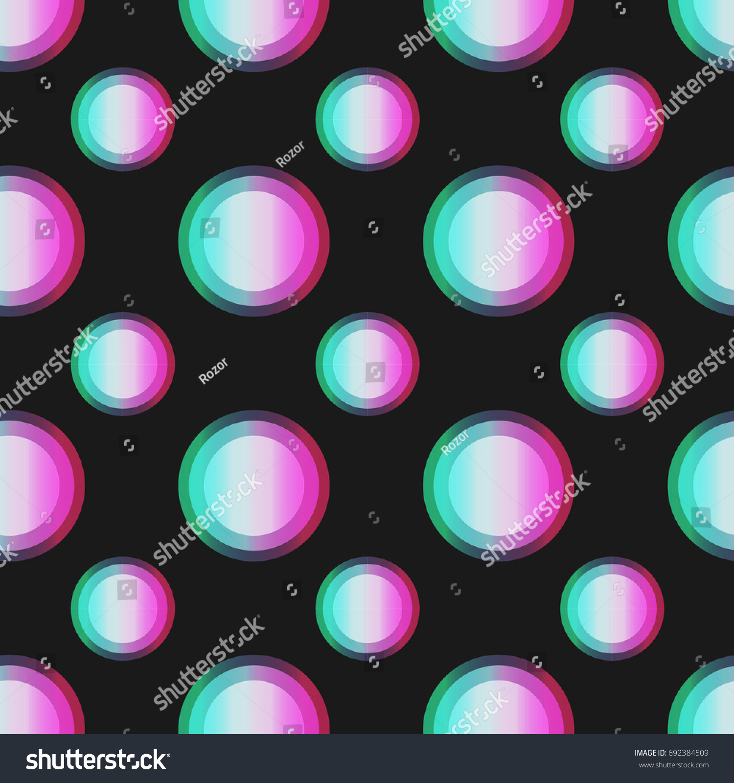Neon Pattern Circle Vector Stock Vector (Royalty Free) 692384509 ...