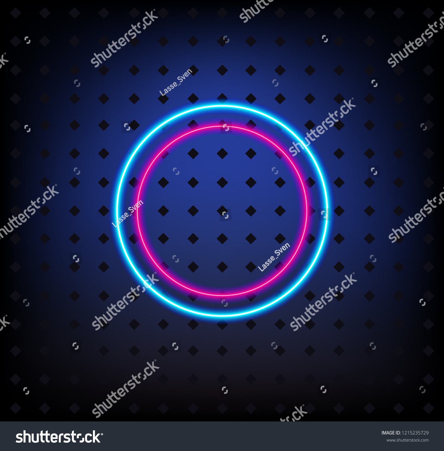 Neon Round Frame Vector Neon Sign Stock Vector (Royalty Free ...