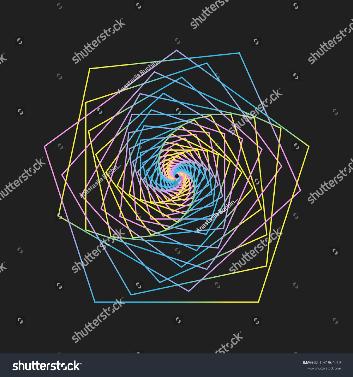 Neon Simple Shapes Bright Linear Stock Vector (Royalty Free) 1031964019 ...
