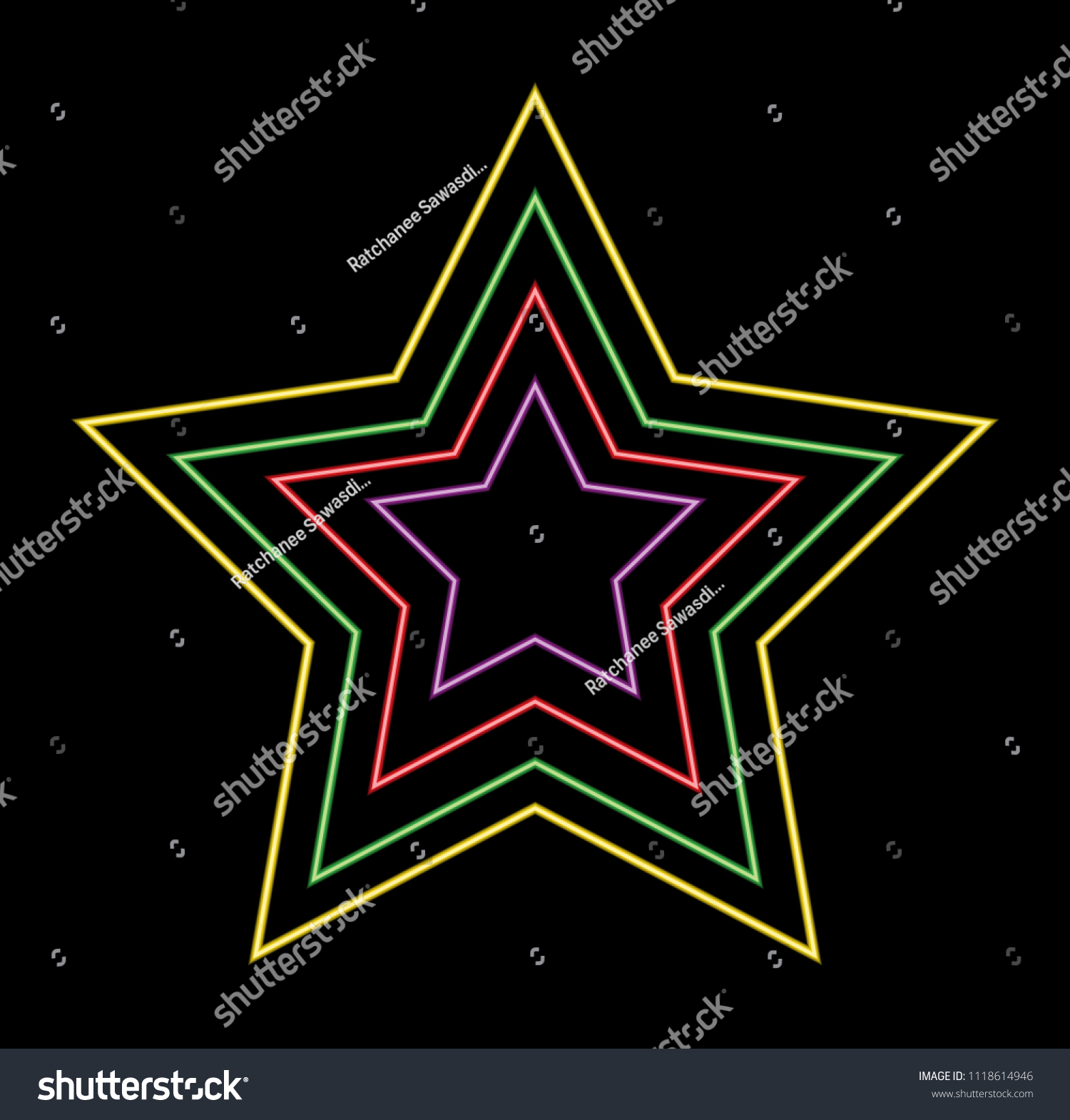 Neon Star Lines Background Vector Stock Vector (Royalty Free ...