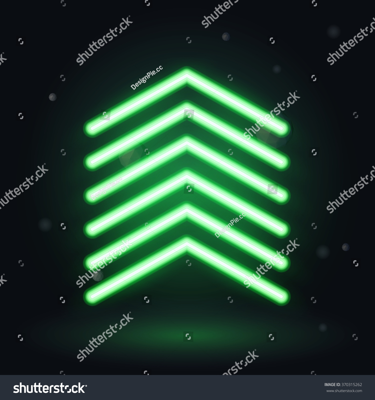 Neon Arrow Vector Illusrtration Stock Vector (Royalty Free) 370315262