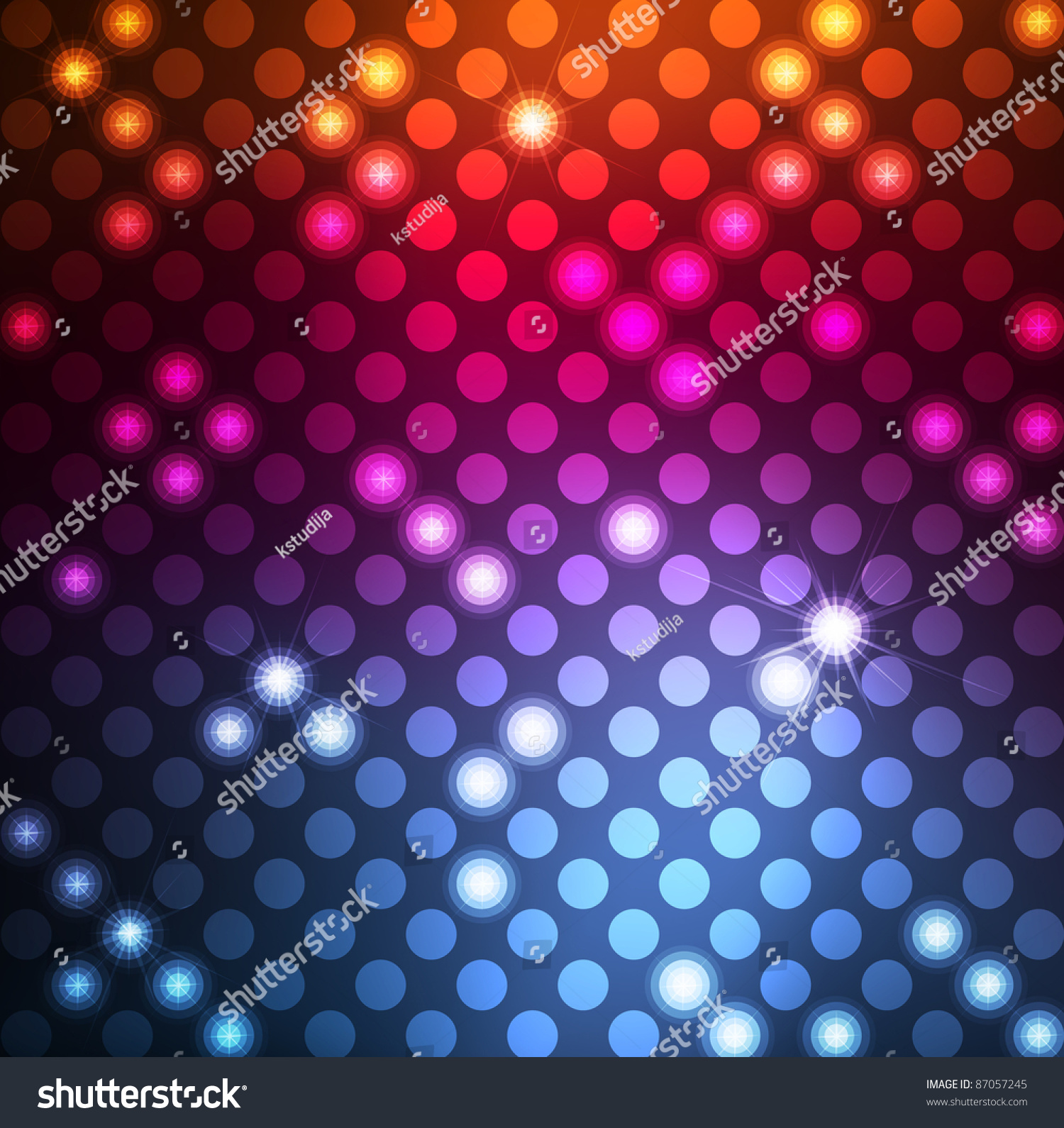 Neon Vector Dots On Dark Background Stock Vector (Royalty Free ...