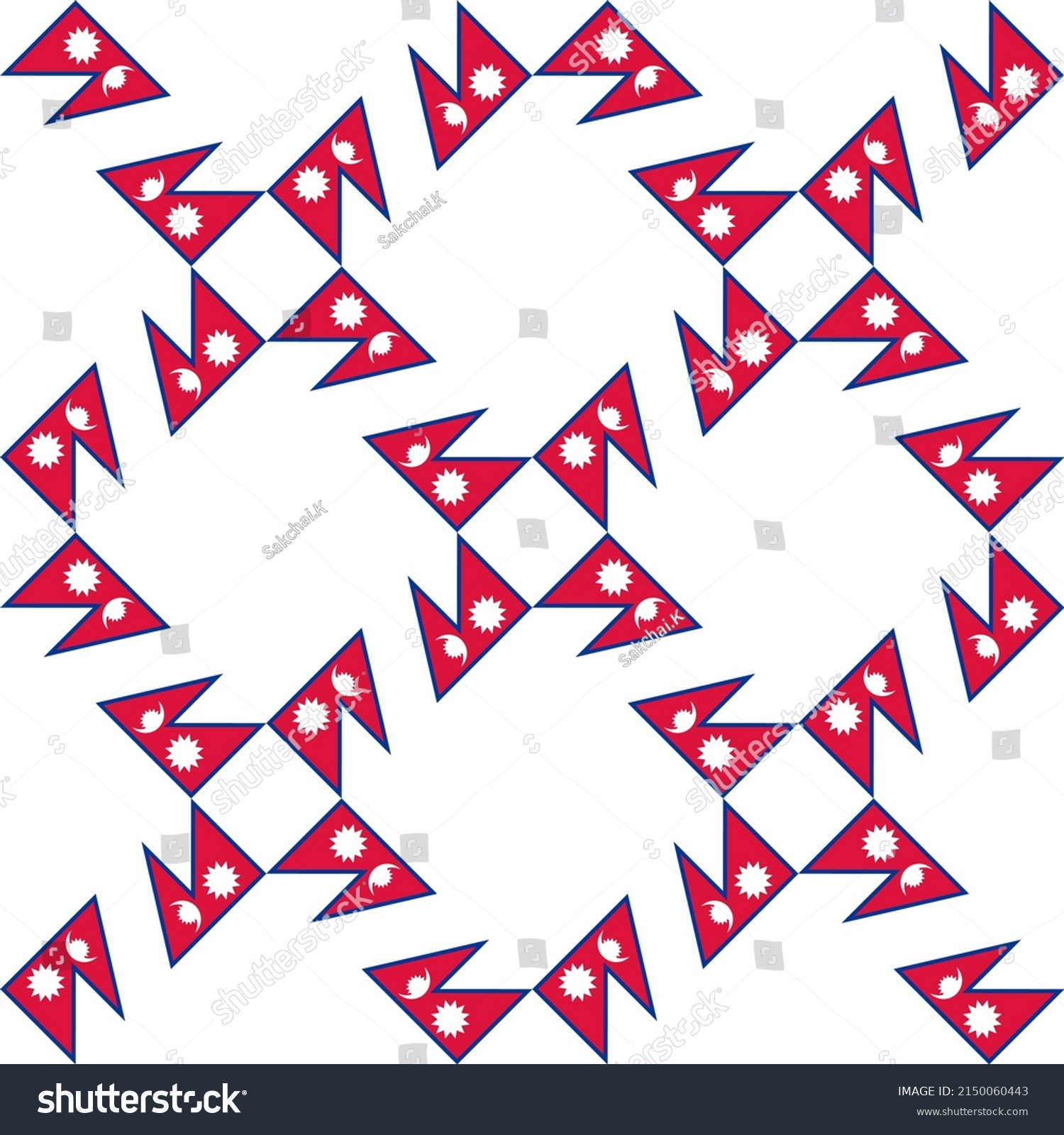 Nepal Flag Pattern Abstract Background Vector Stock Vector (Royalty ...
